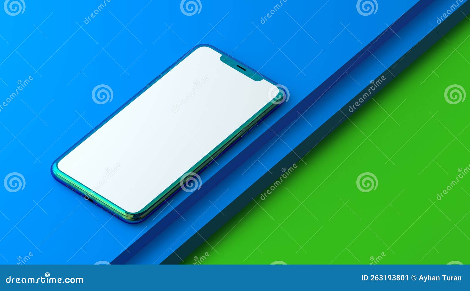 3d Render and Blank Smart Phone Concept Stock Illustration ...