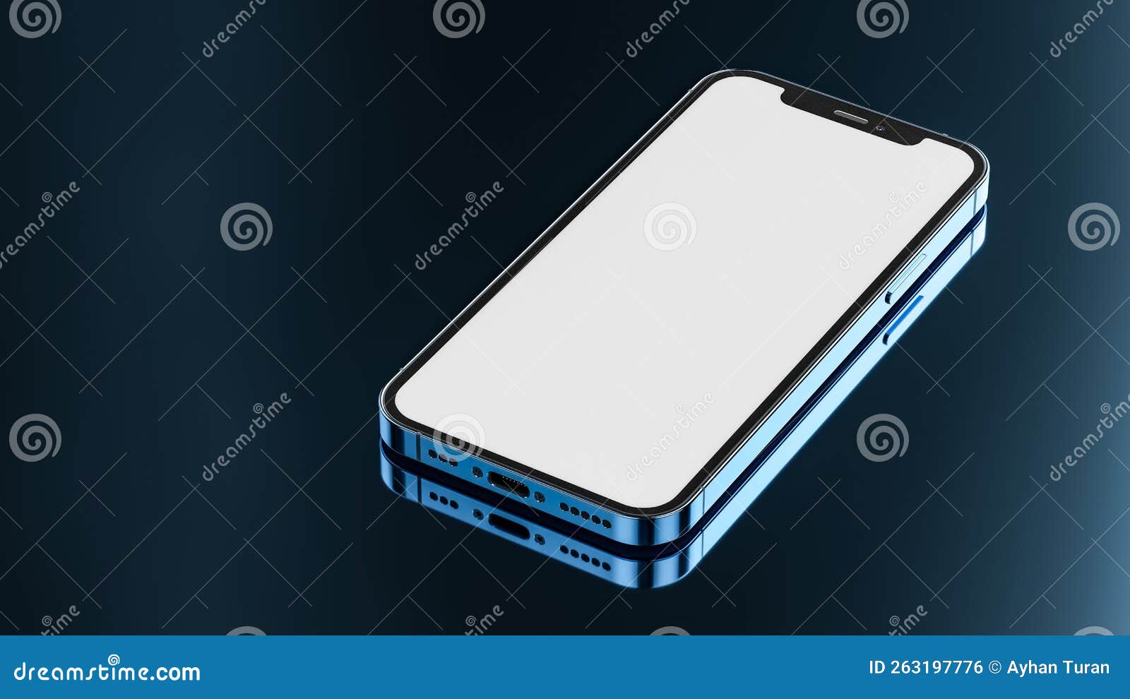 3d Render and Blank Smart Phone Concept Stock Illustration ...