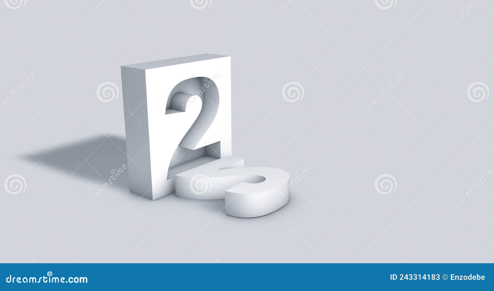 3D render block number 2 stock illustration. Illustration of graphic ...