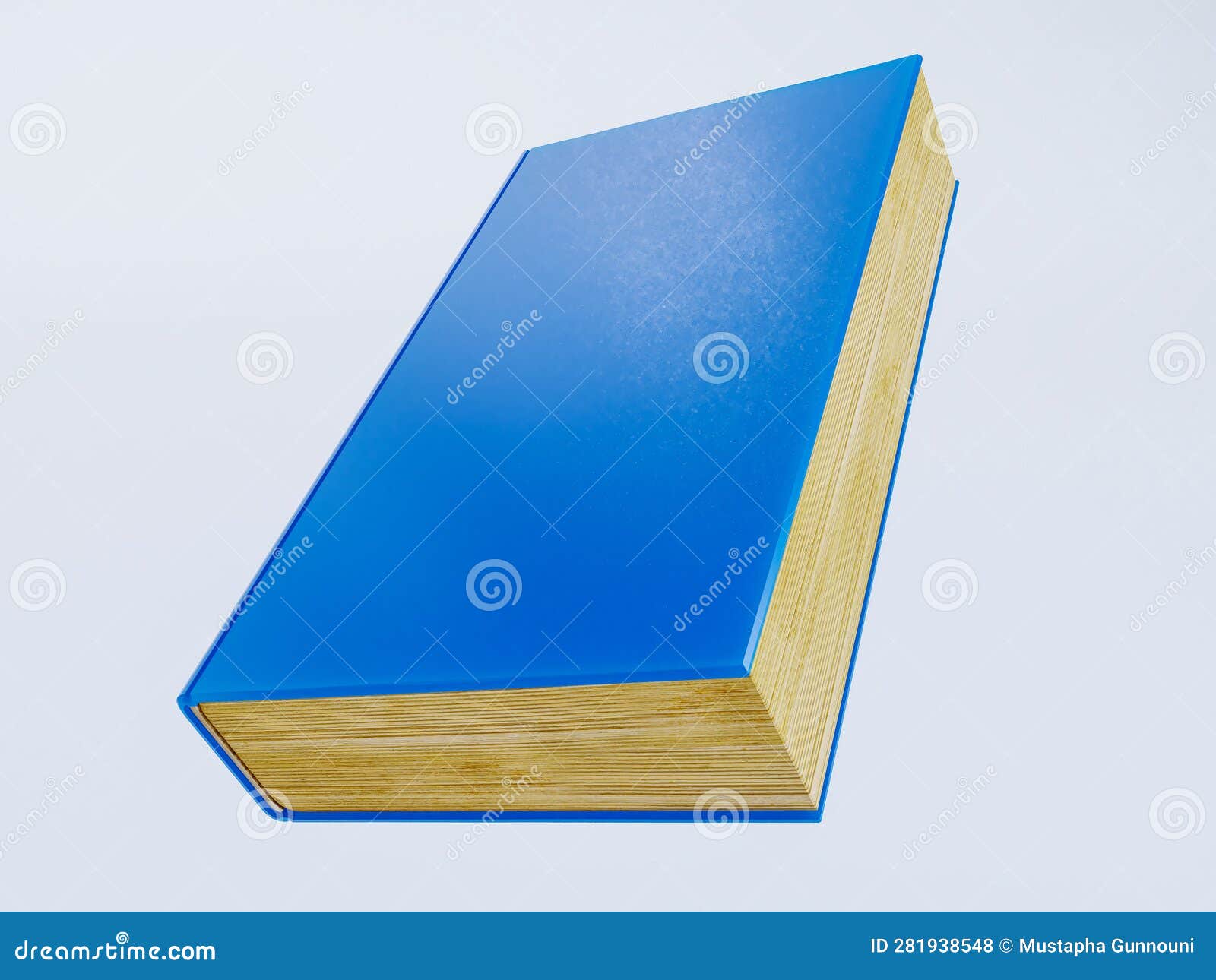 3D Render of Blue Book Isolated on White Background. Stock Illustration ...