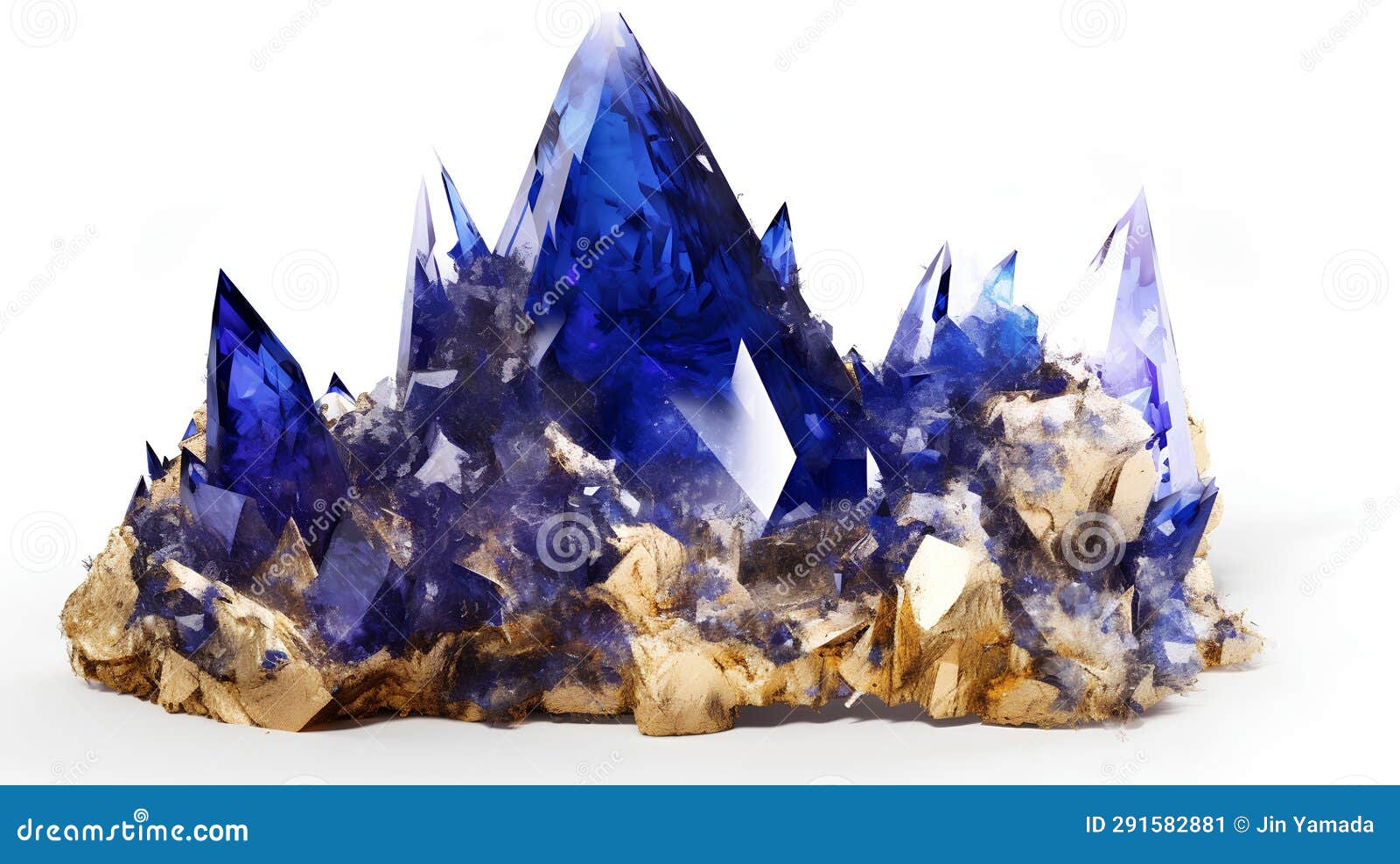 3d Render of Blue Crystal on White Background with Clipping Path. Stock ...