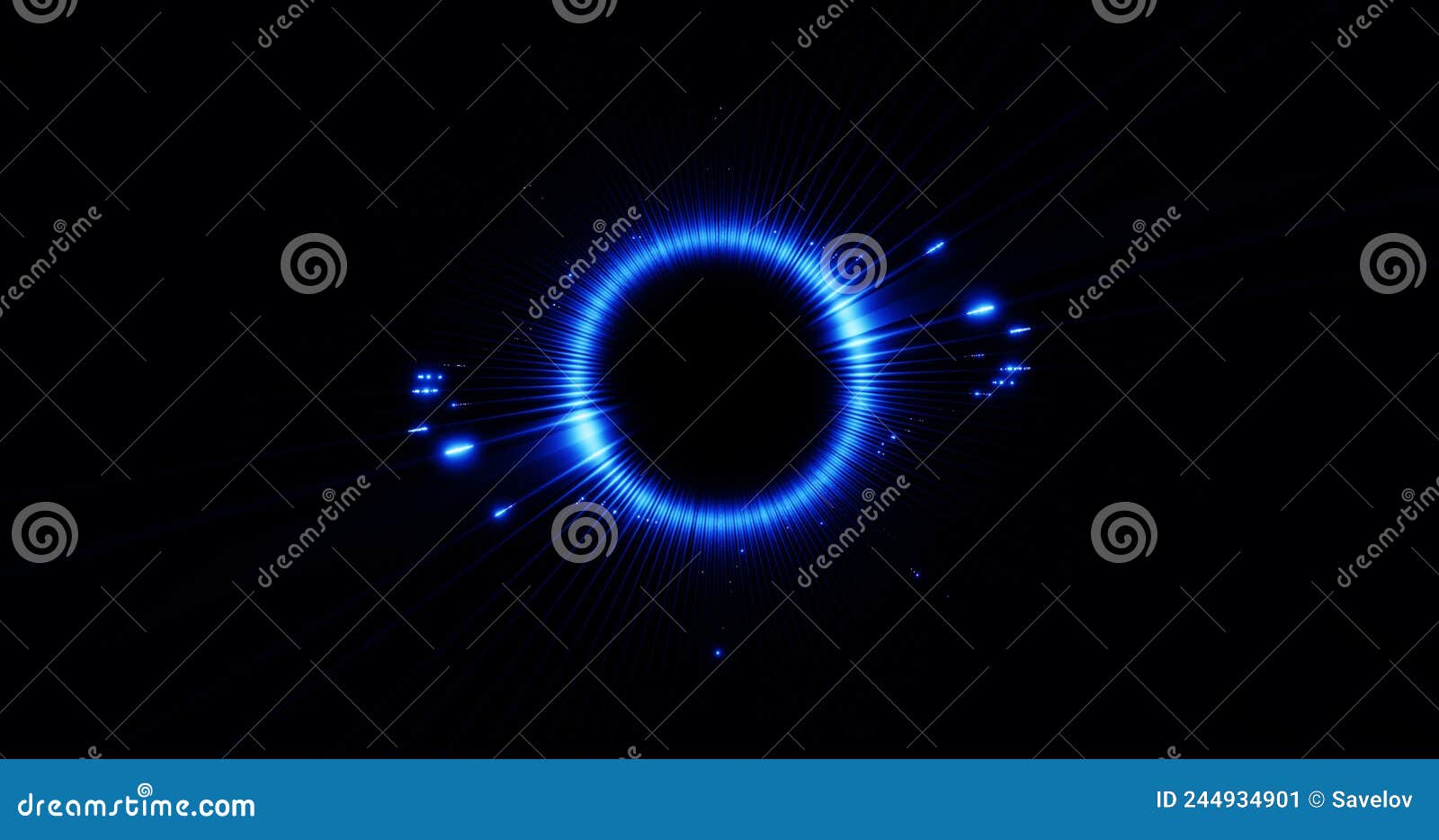 Render with Blue Cyber Tunnels with Glow Stock Illustration ...