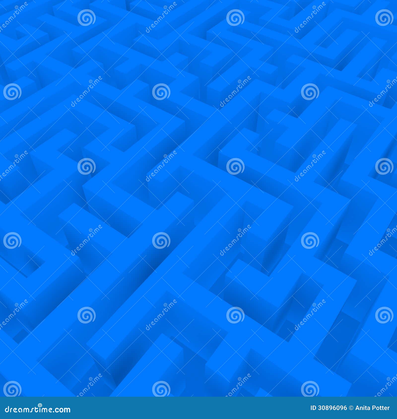The Blue Maze Vector Illustration | CartoonDealer.com #62664432