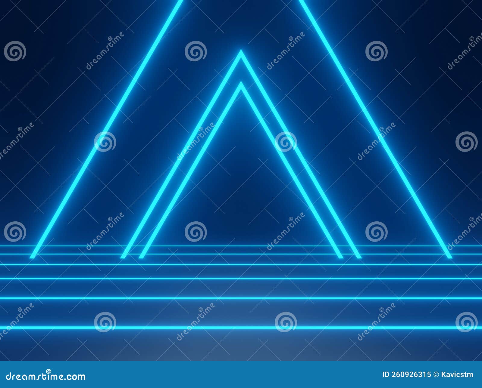 3D Blue Neon Lights Background Stock Illustration - Illustration of ...