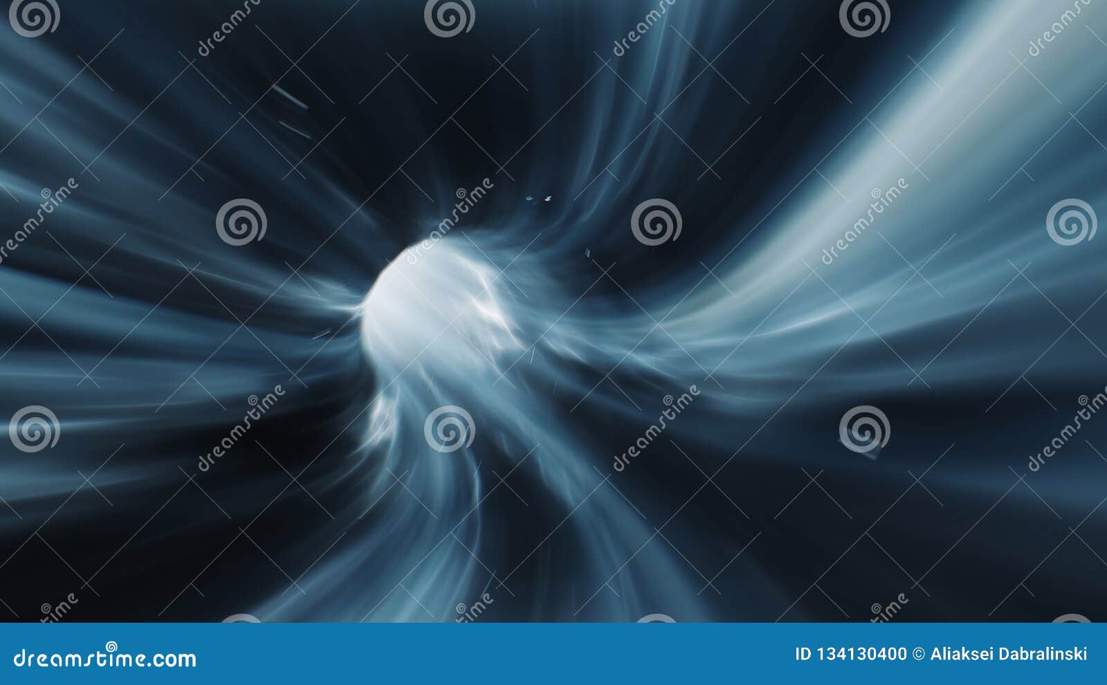 3d Render Blue Wormhole Time Vortex Space Stock Illustration ...