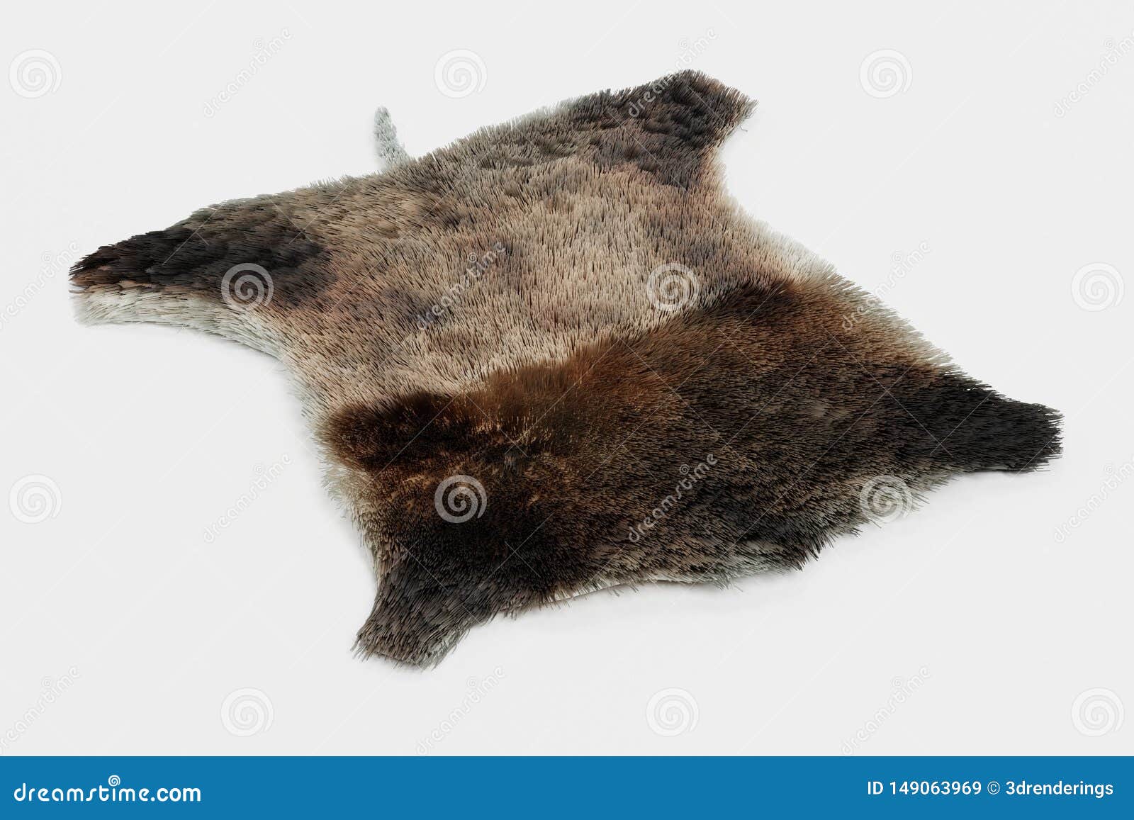 3D Render of Boar Skin stock illustration. Illustration of forest ...