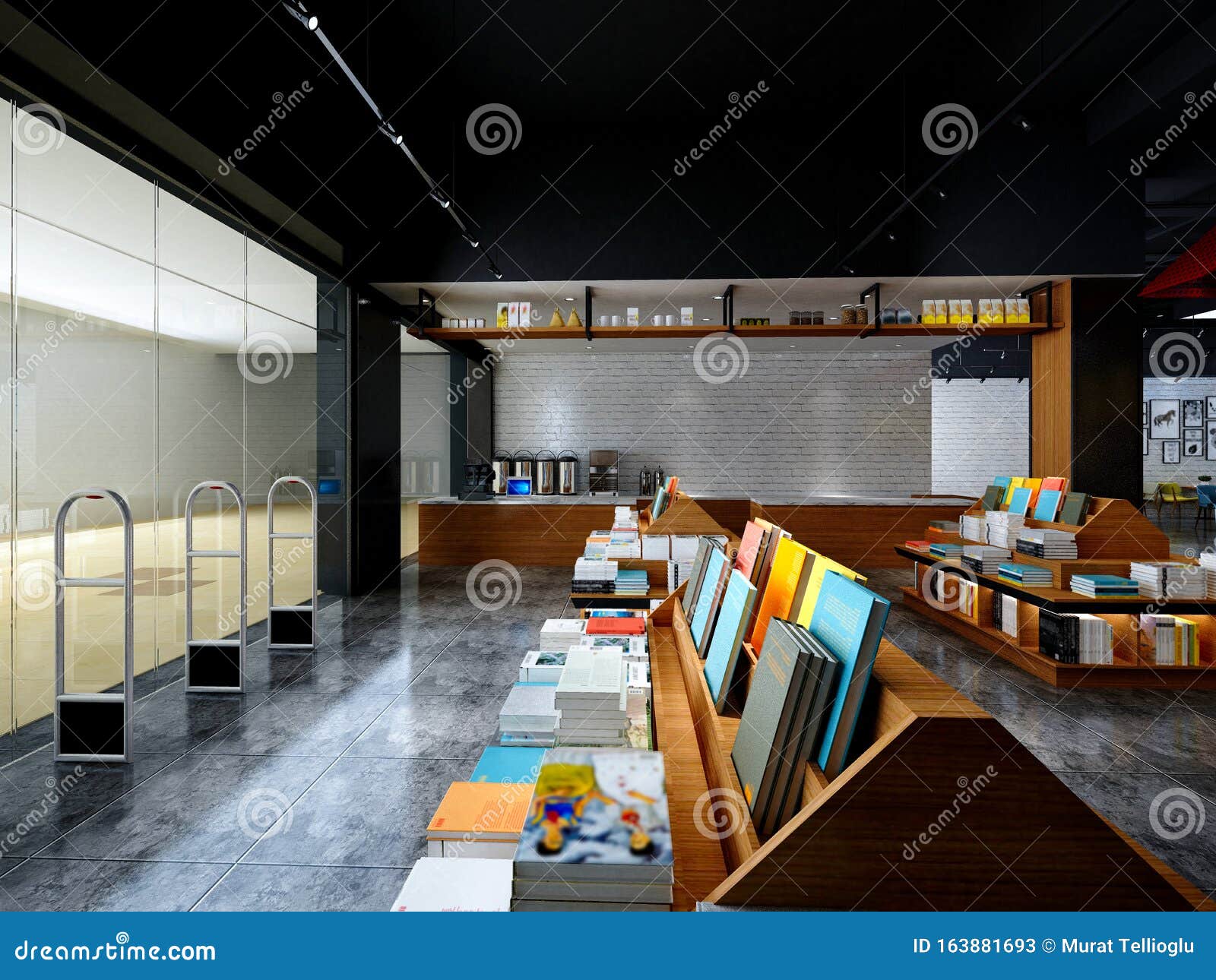 3d render of book store stock illustration. Illustration of download ...