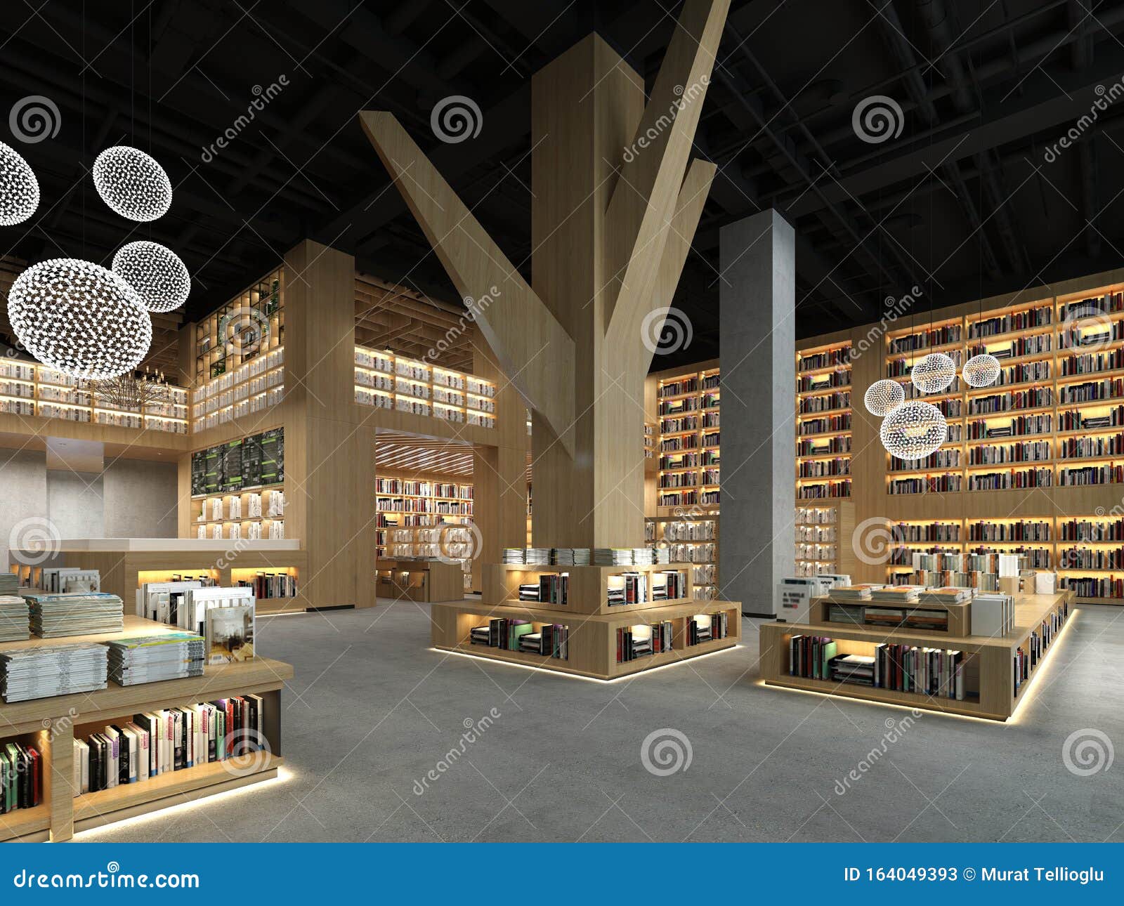 3d render of book store stock illustration. Illustration of bestseller ...