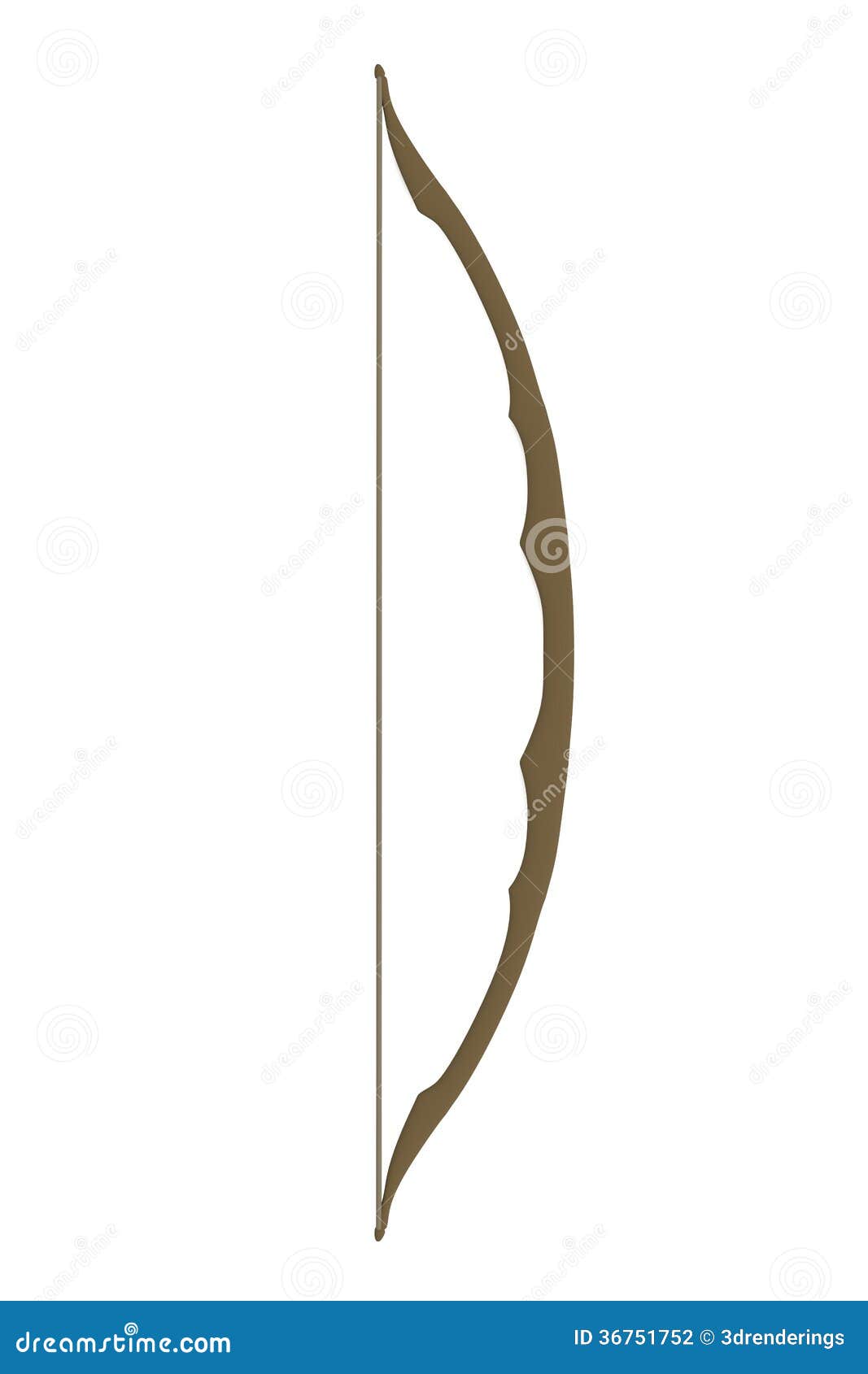 3d render of bow stock illustration. Illustration of graphics - 36751752