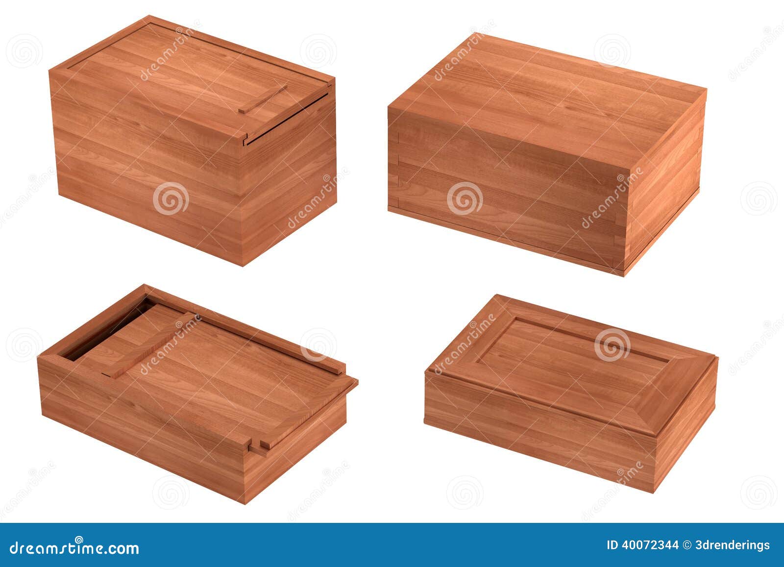 3d render of boxes stock illustration. Illustration of wooden - 40072344