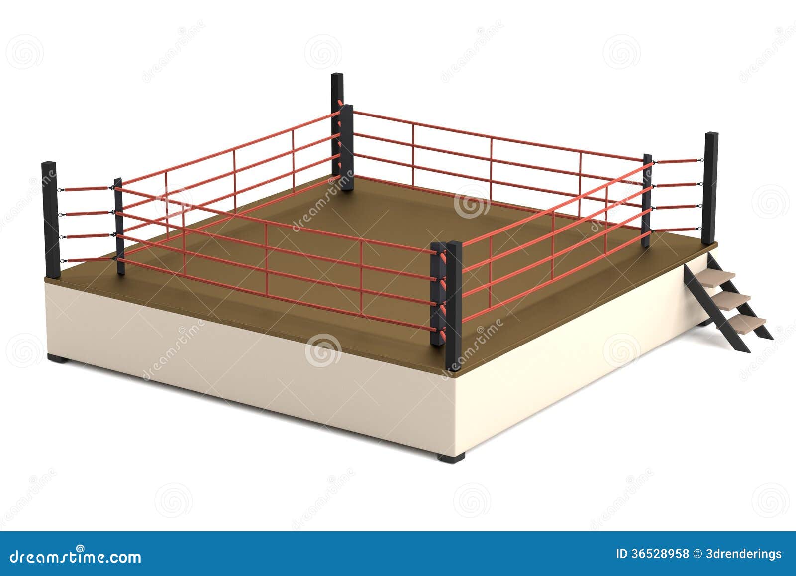 3d render of boxing ring stock illustration. Illustration of graphics ...