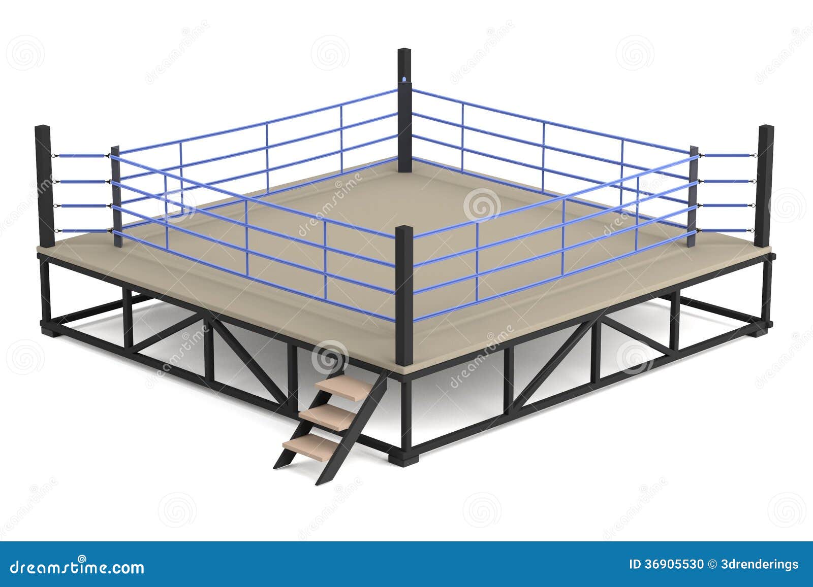 3d render of boxing ring stock illustration. Illustration of graphics ...