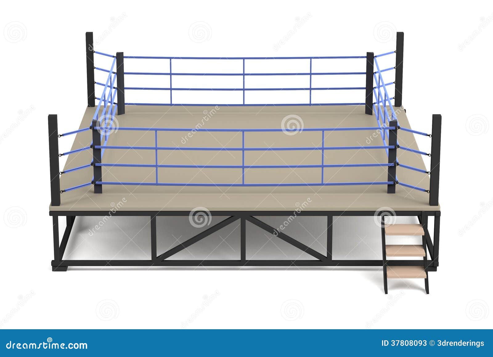 3d render of boxing ring stock illustration. Illustration of model ...
