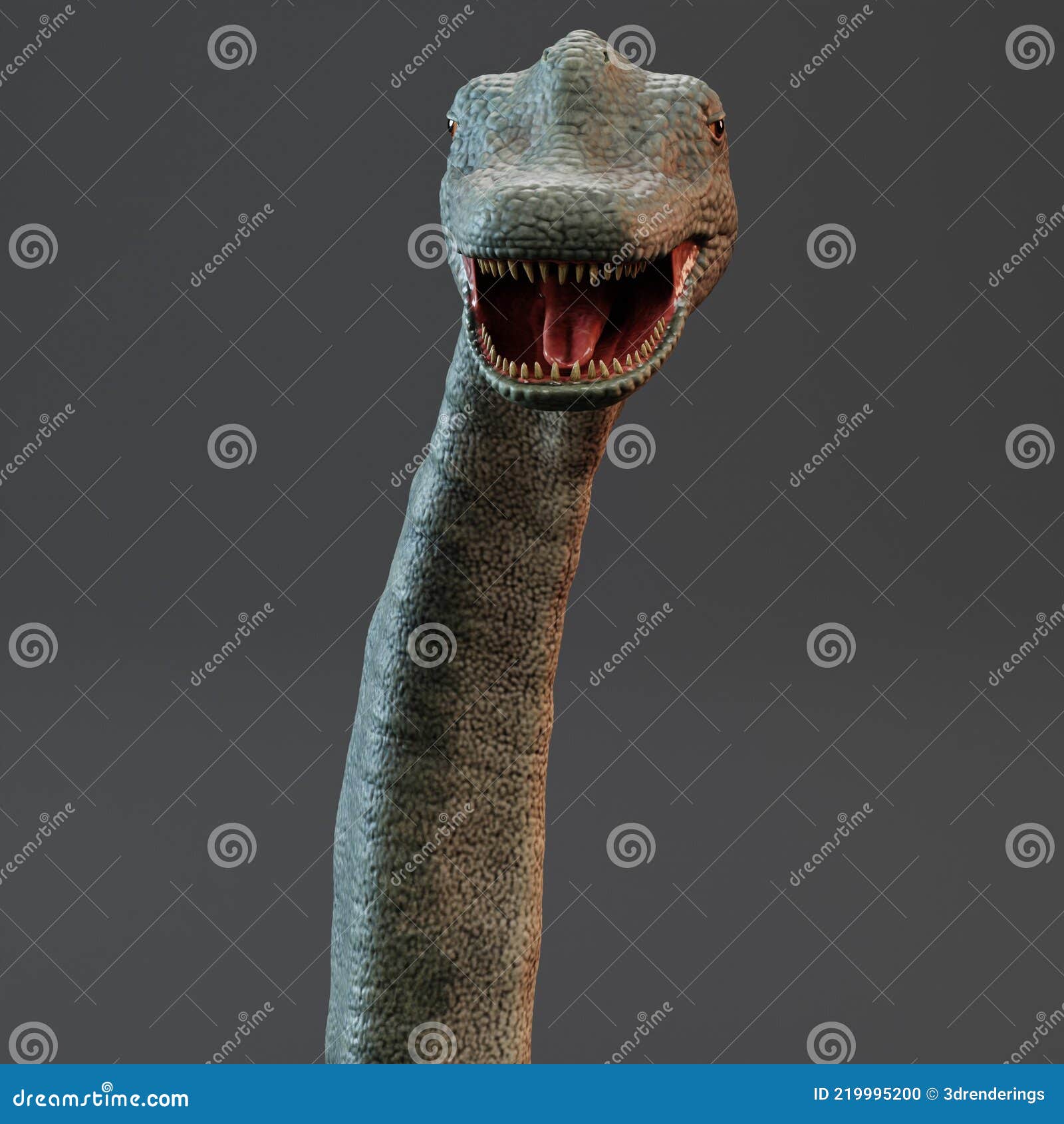3D Render of Brachiosaurus Dinosaur Stock Illustration - Illustration ...