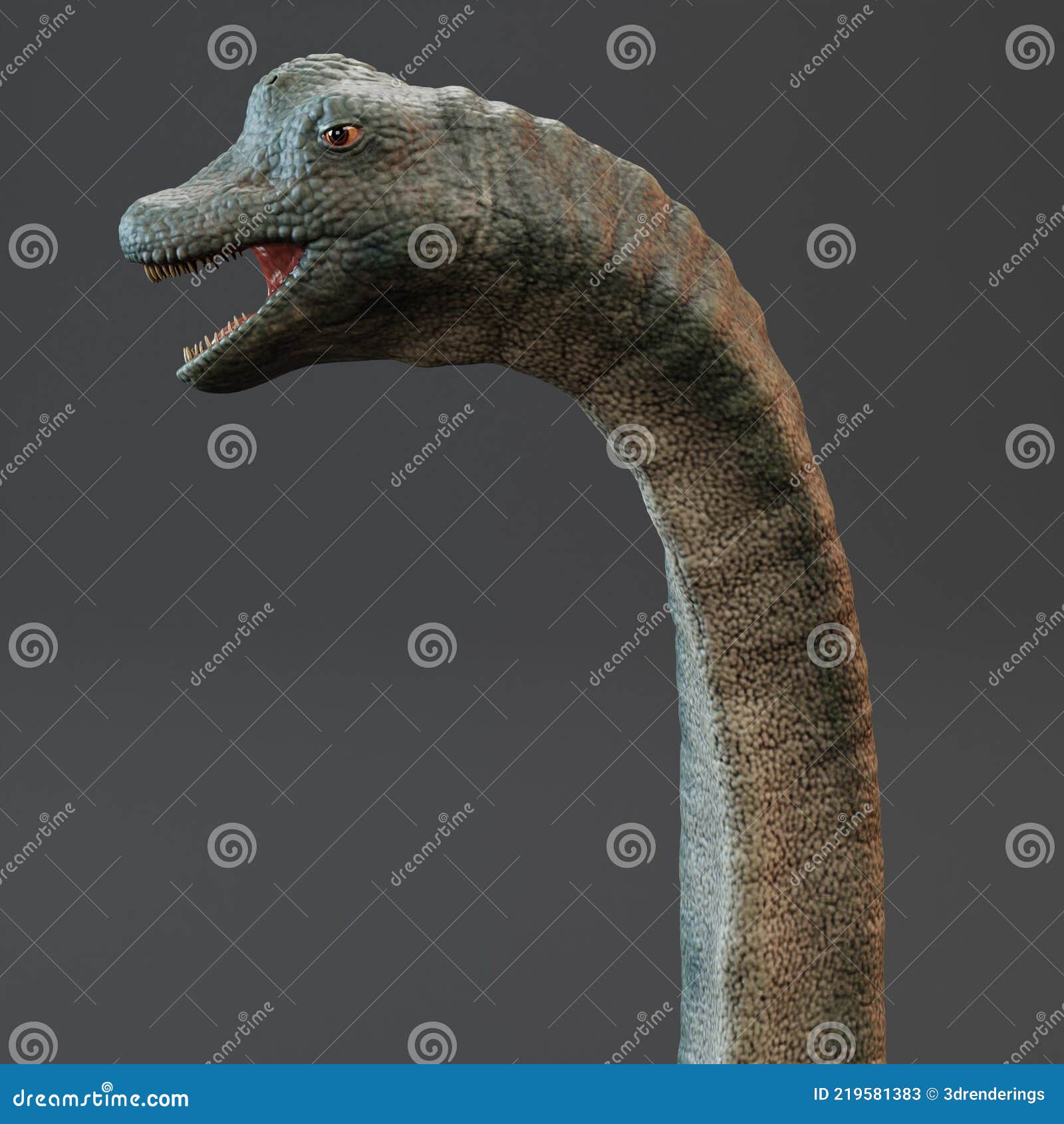 3D Render of Brachiosaurus Dinosaur Stock Illustration - Illustration ...
