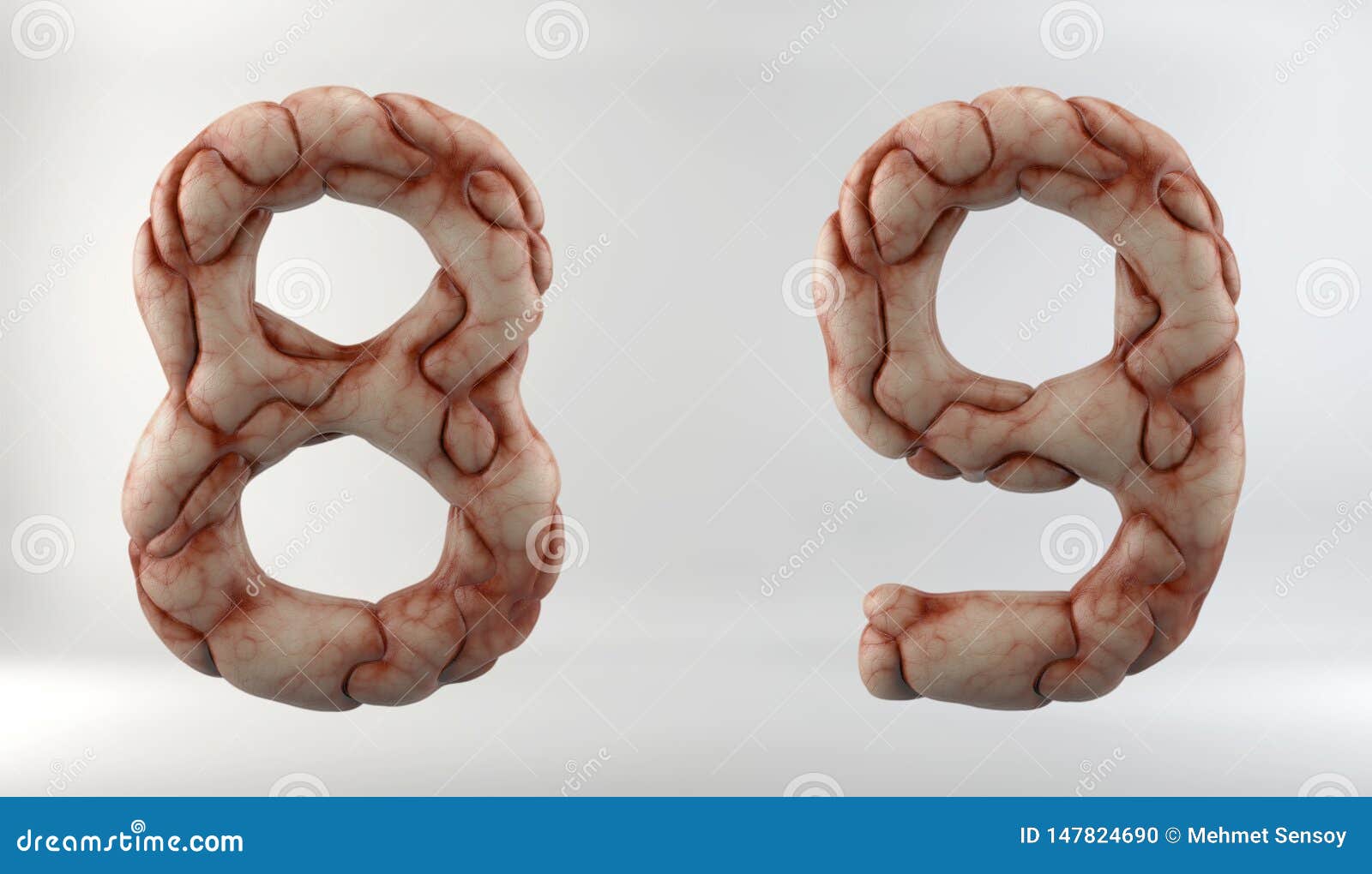 Brain Alphabet Isolated On White Background.Brain Font. Royalty-Free ...