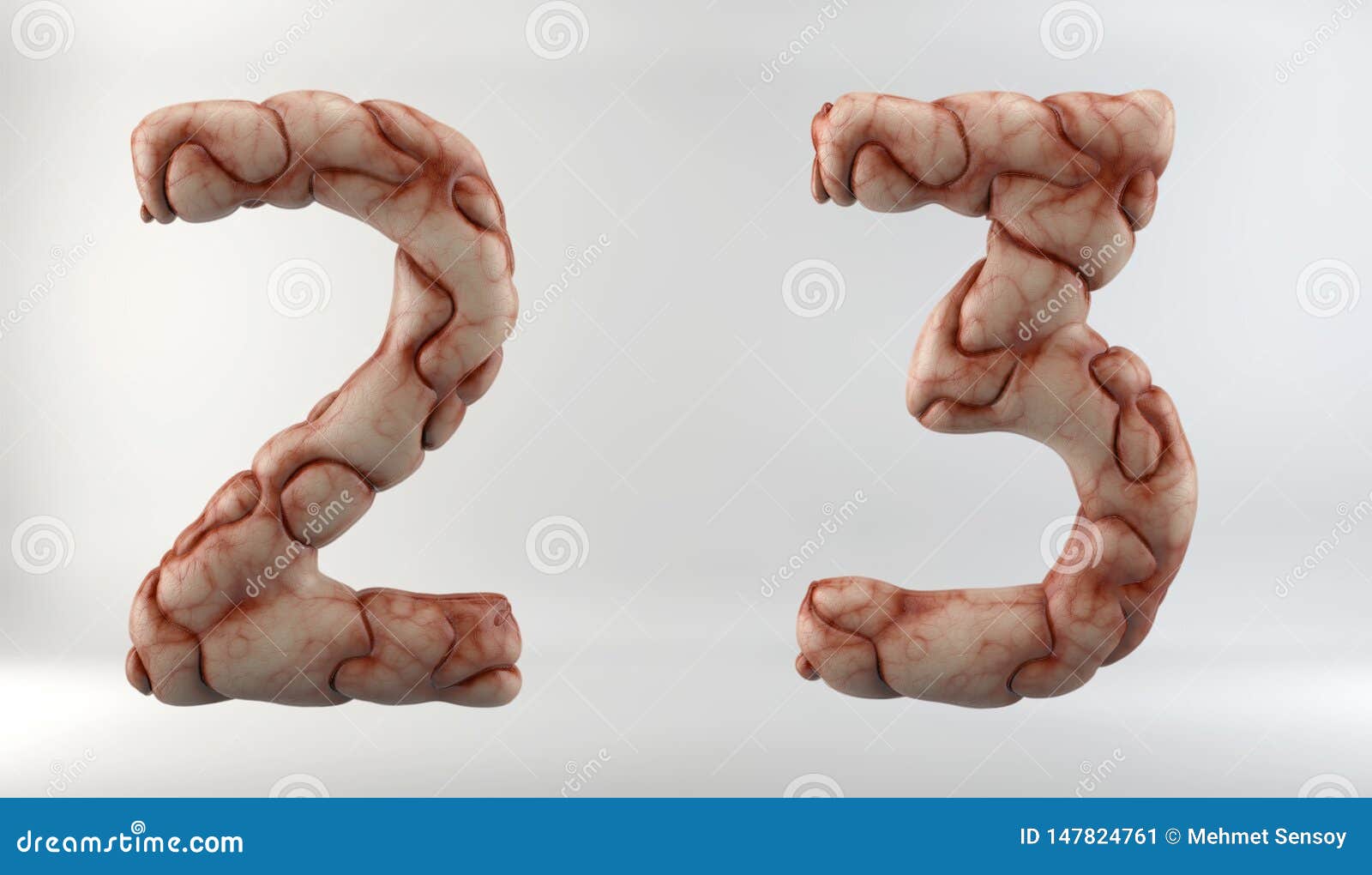 3D Render of Brain Alphabet Stock Illustration - Illustration of ...
