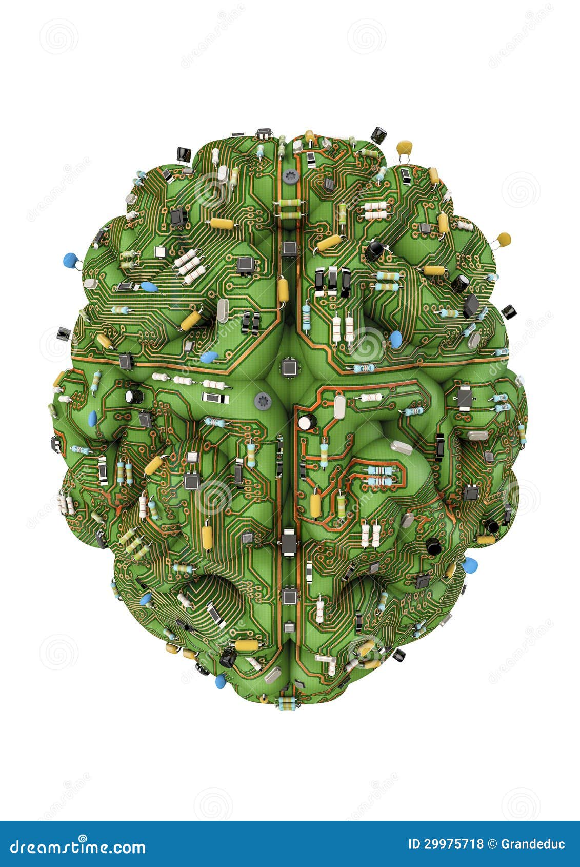 Circuit brain stock illustration. Illustration of connection - 29975718