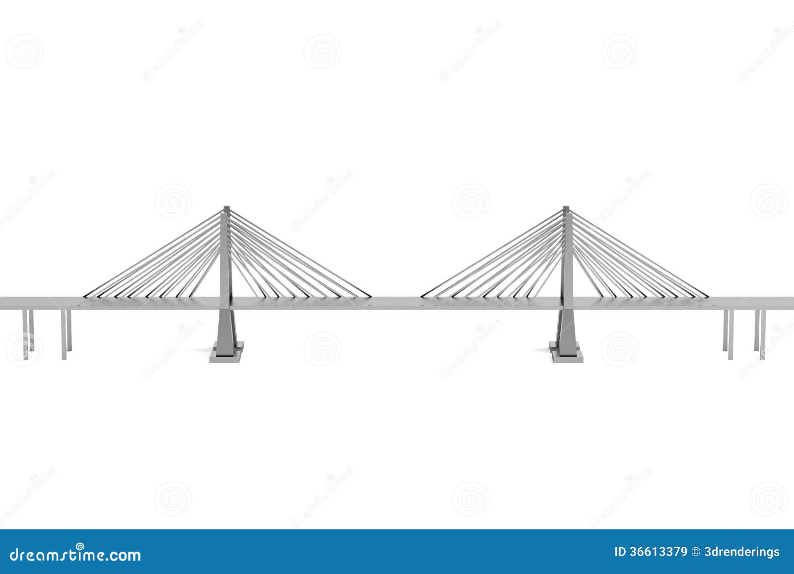 3d render of bridge stock illustration. Illustration of structure ...
