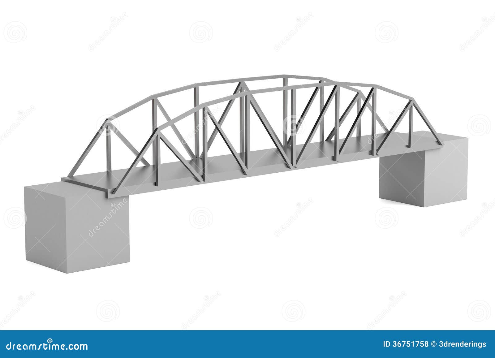 3d render of bridge stock illustration. Illustration of render - 36751758