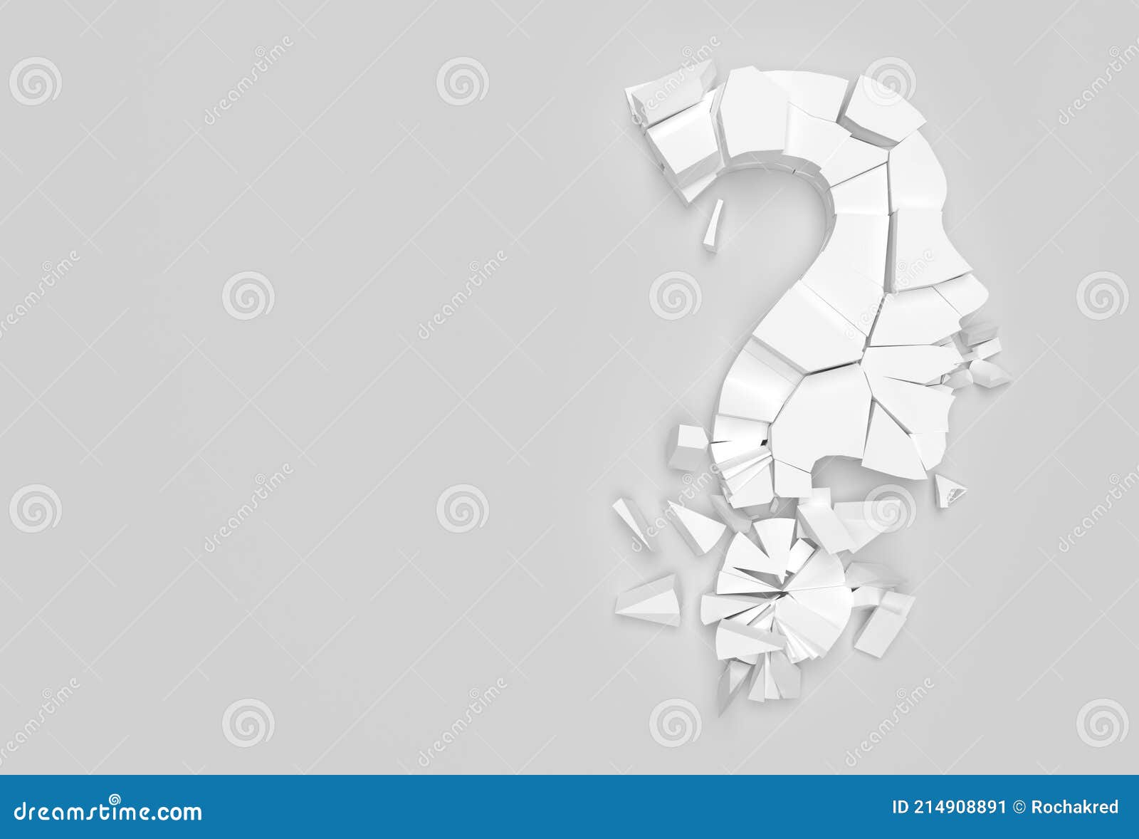 Broken Question Mark Exploding, Query Breaking To Pieces, Vector ...