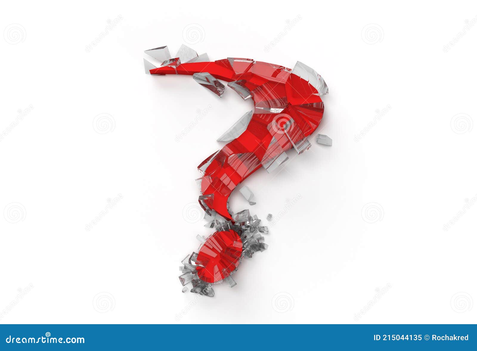 3d Render Broken Question Mark with Human Face Icon Illustration Design ...