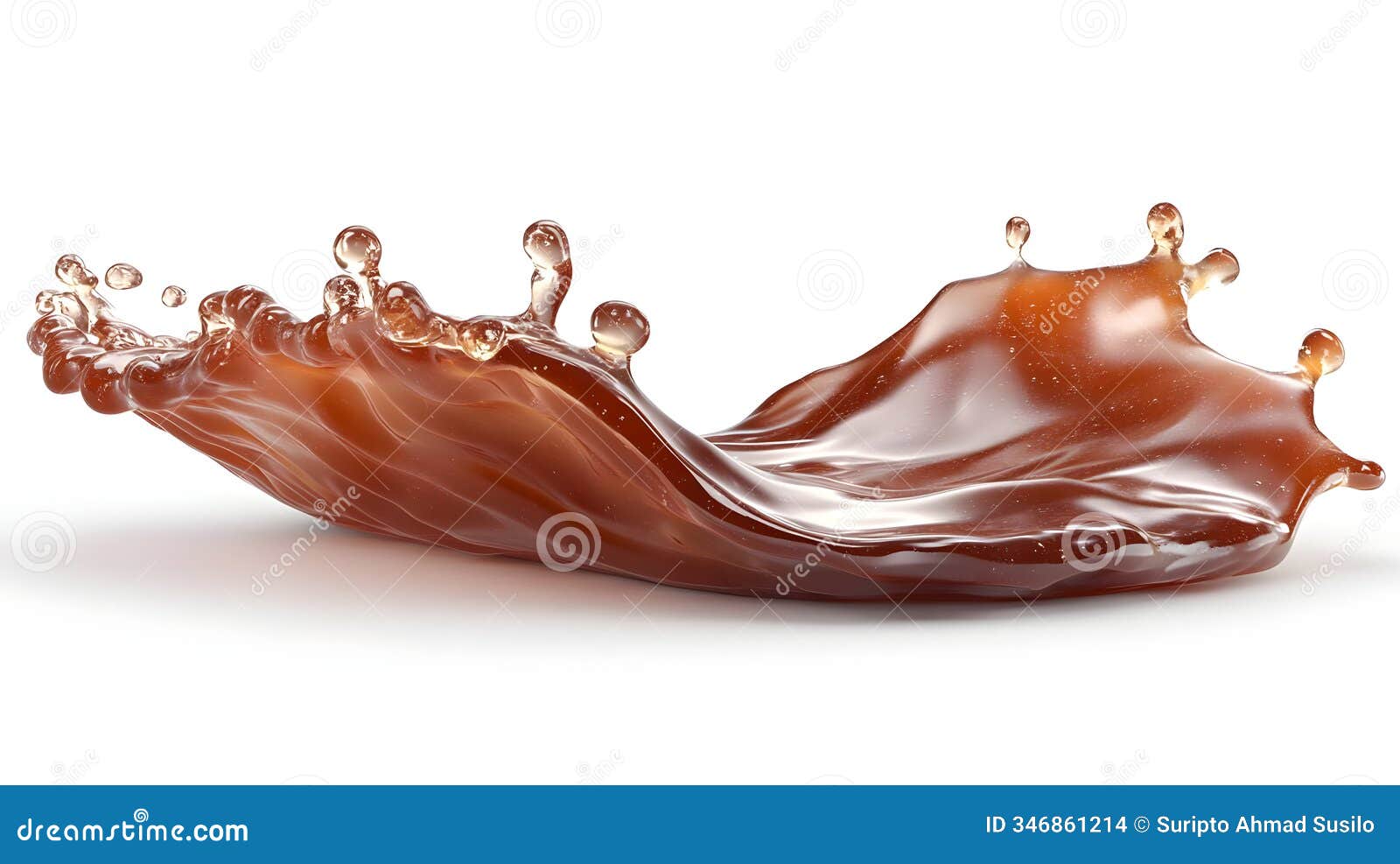 3D Render Brown Liquid Splash Illustration Stock Illustration ...