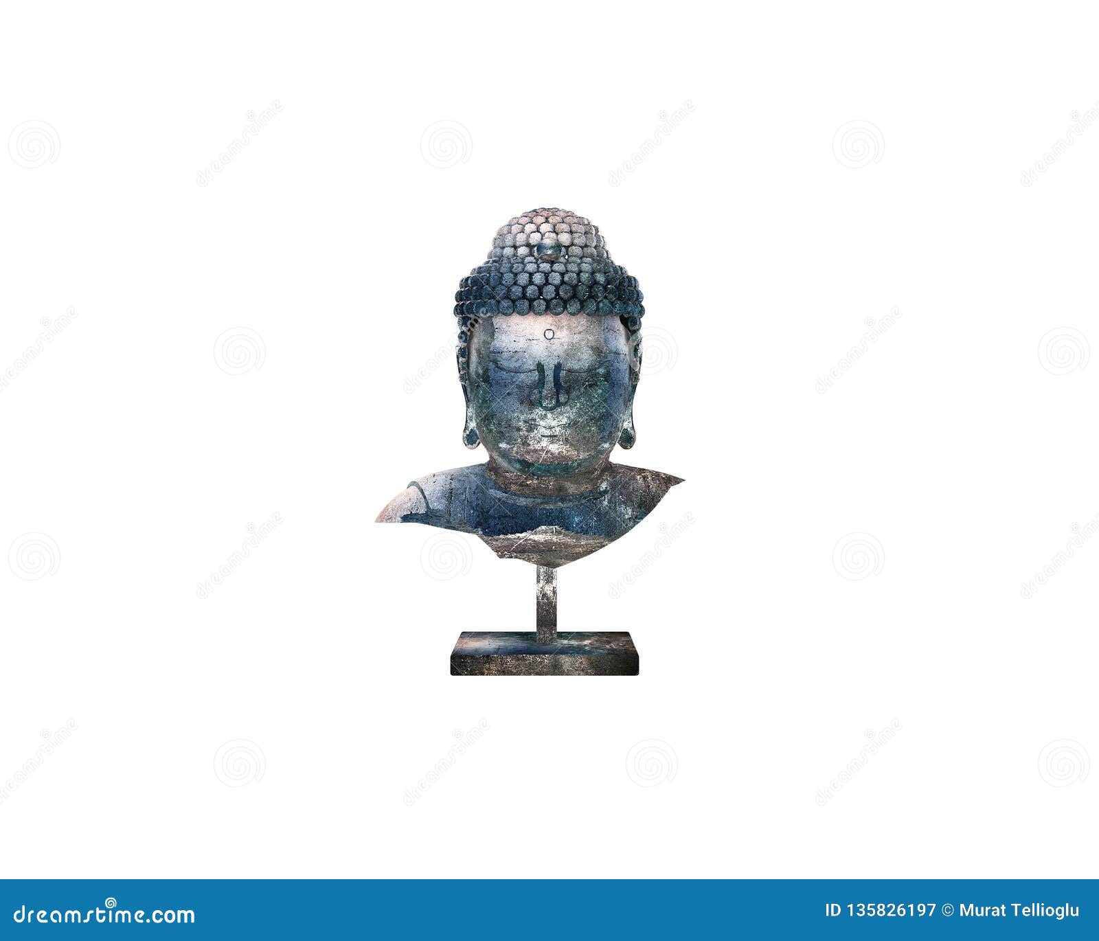 3d render of Budha Sign stock image. Image of harmony - 135826197