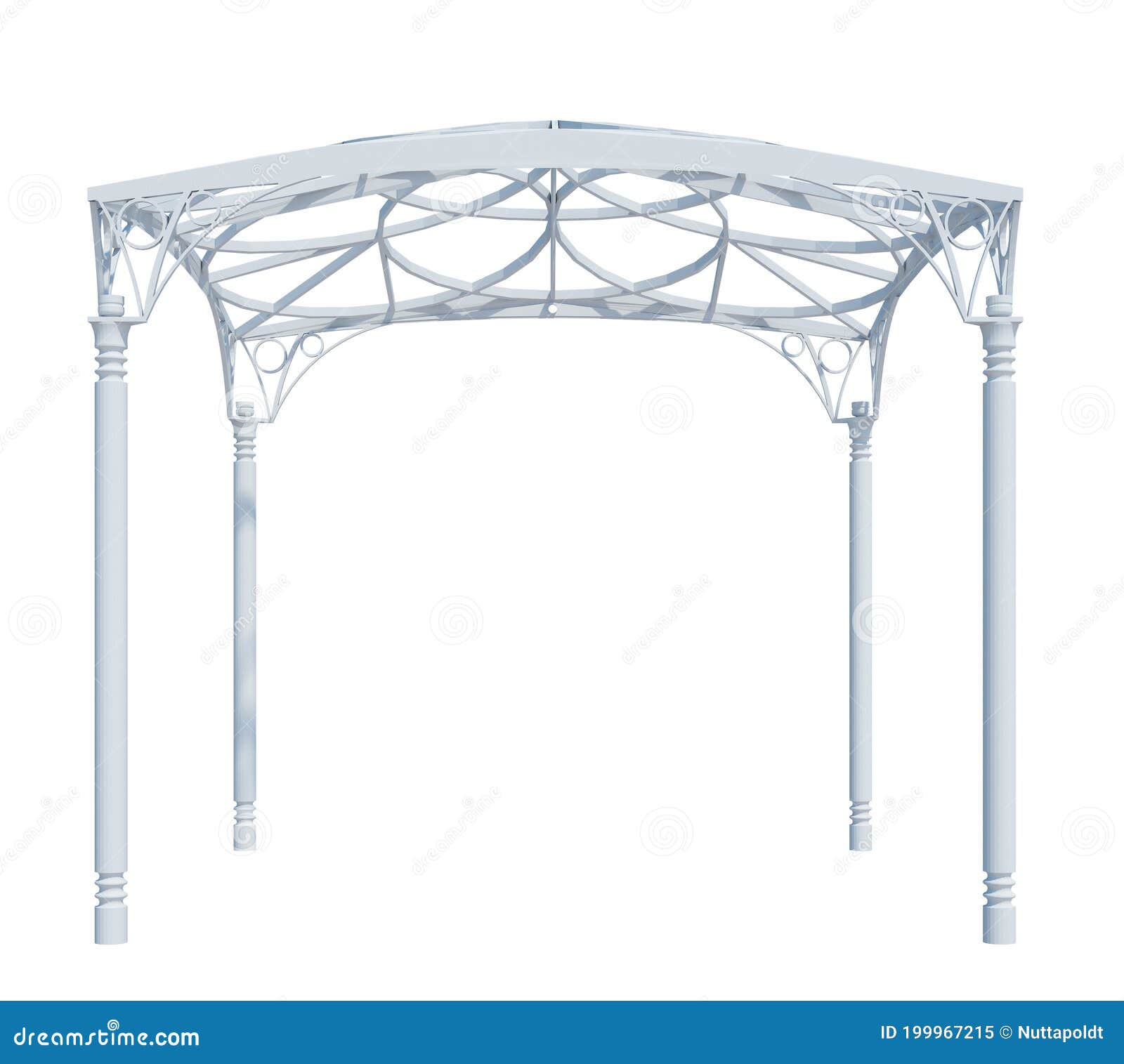 3d Render Building Structure on White Stock Illustration - Illustration ...