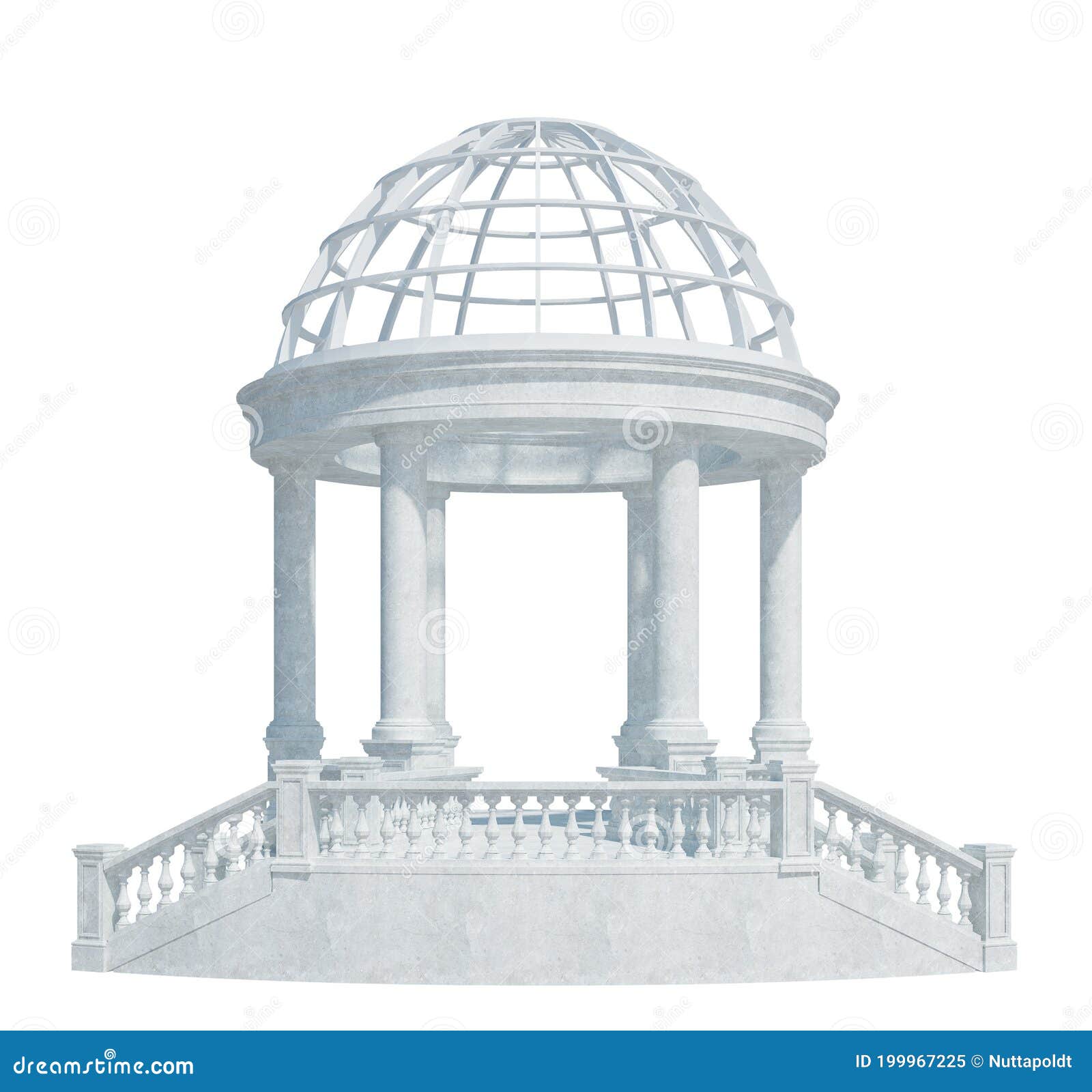 3d Render Building Structure on White Stock Illustration - Illustration ...