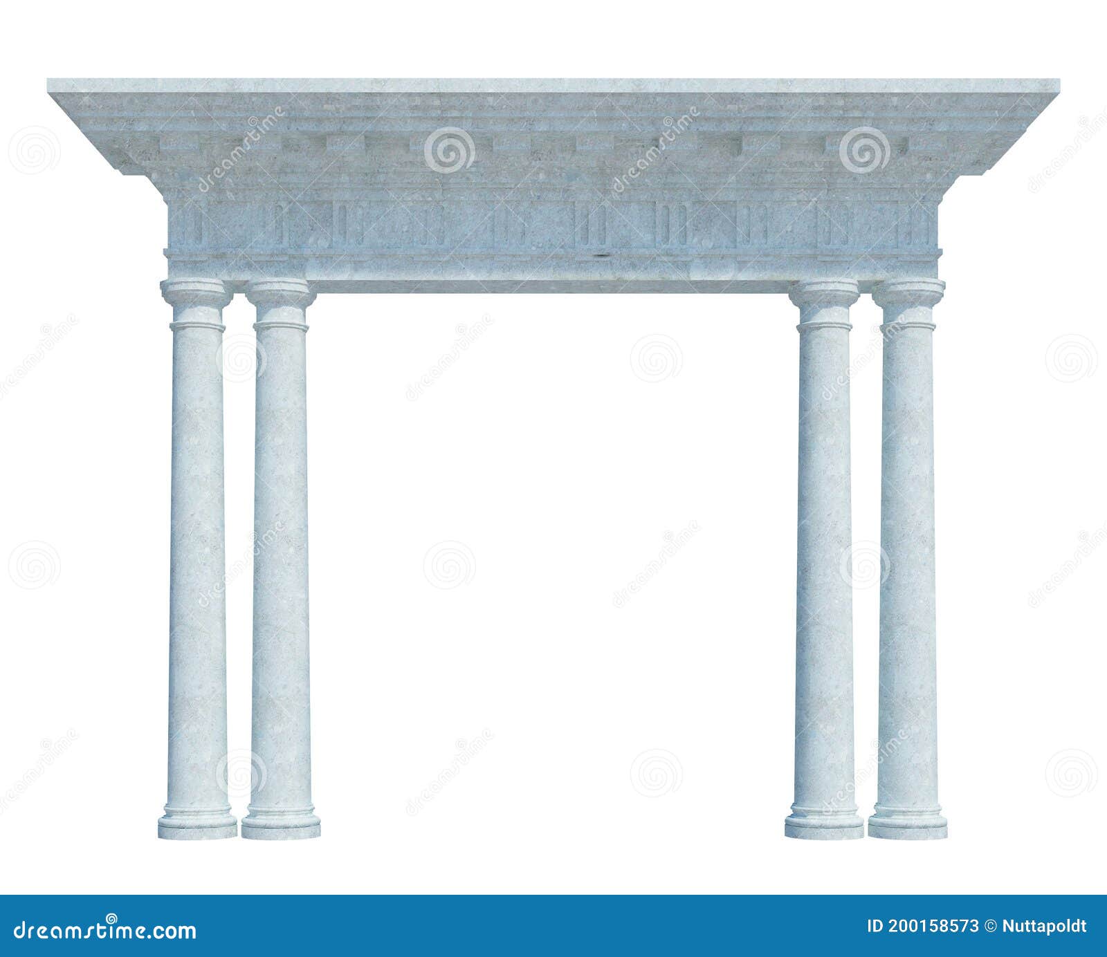 3d Render Building Structure on White Stock Illustration - Illustration ...