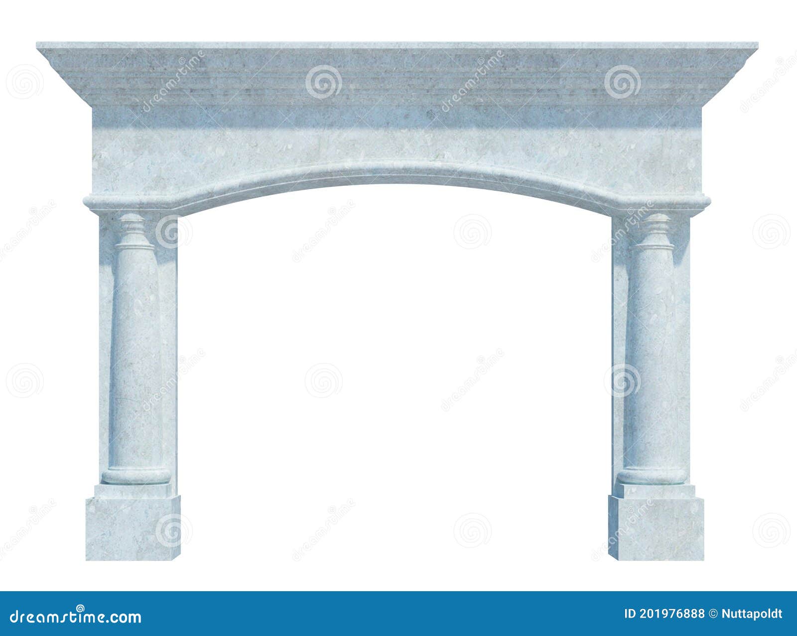 3d Render Building Structure on White Stock Illustration - Illustration ...