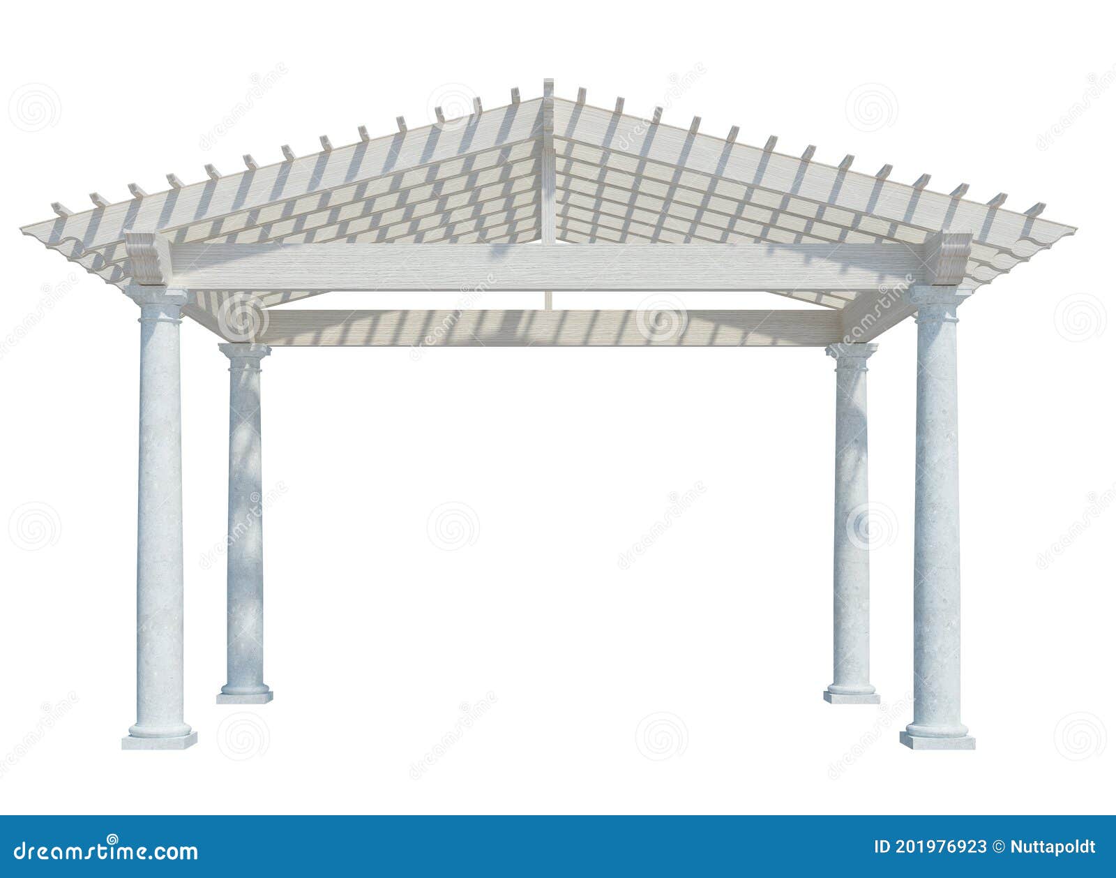 3d Render Building Structure on White Stock Illustration - Illustration ...
