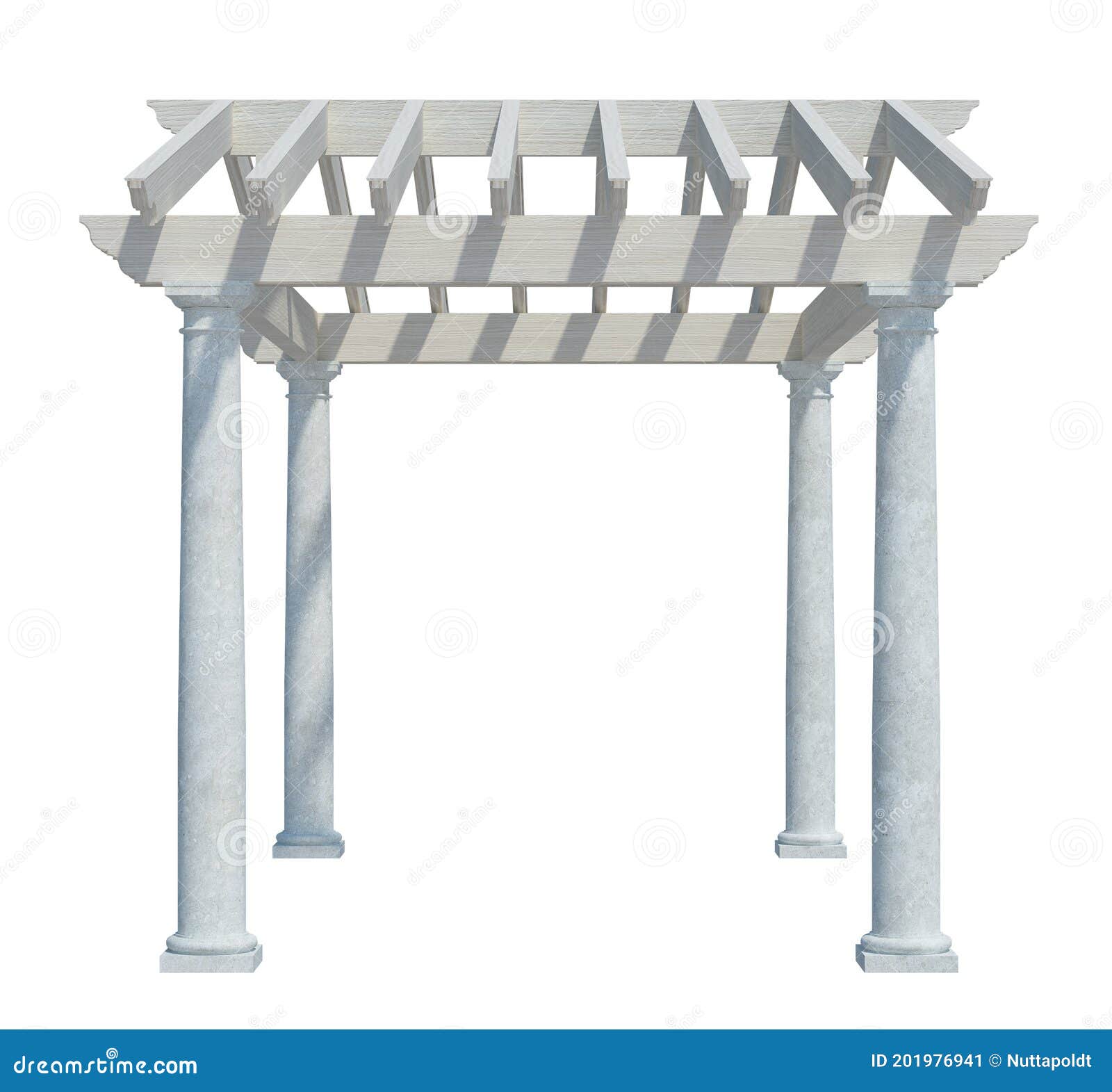 3d Render Building Structure on White Stock Illustration - Illustration ...