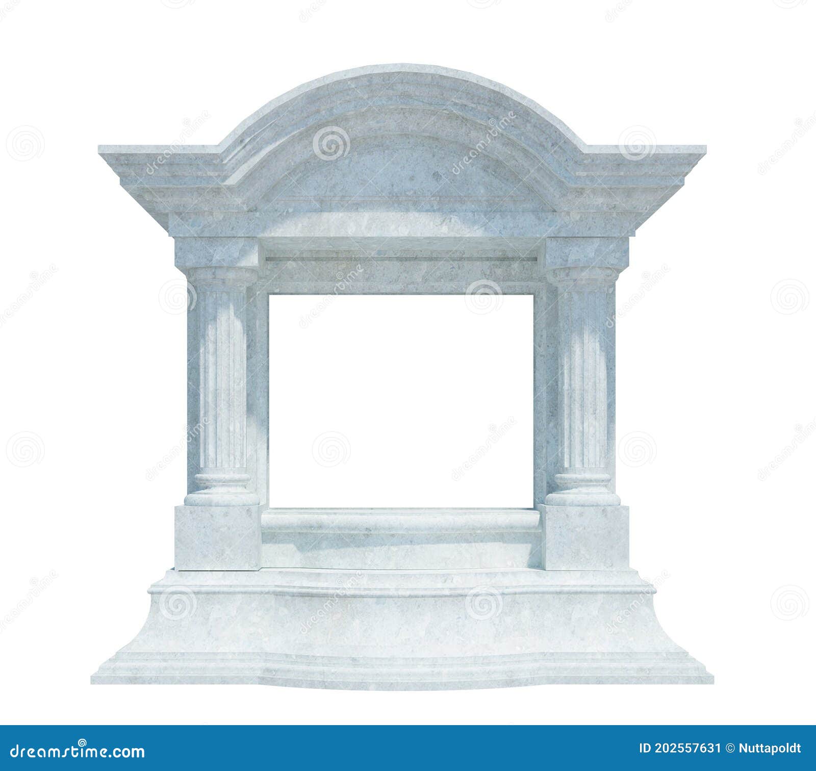 3d Render Building Structure on White Stock Illustration - Illustration ...