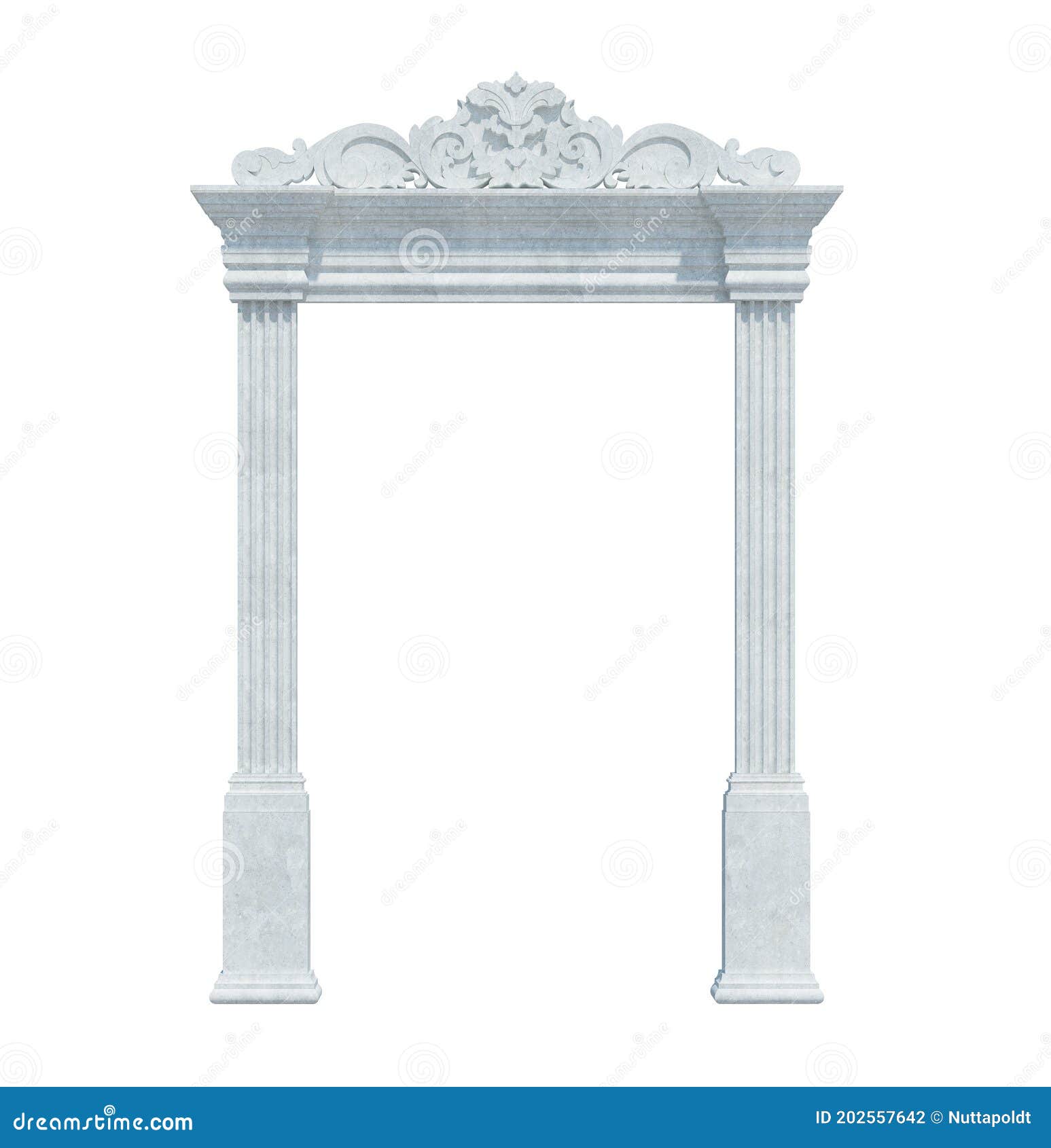 3d Render Building Structure on White Stock Illustration - Illustration ...