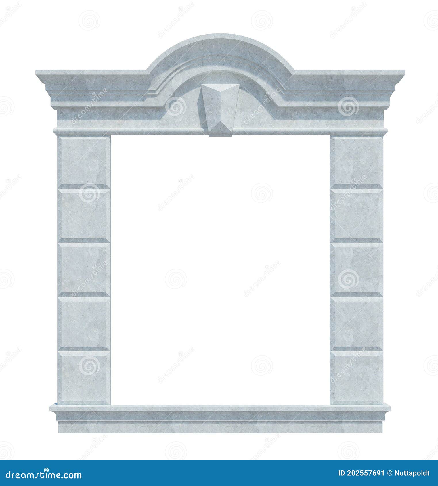 3d Render Building Structure on White Stock Illustration - Illustration ...