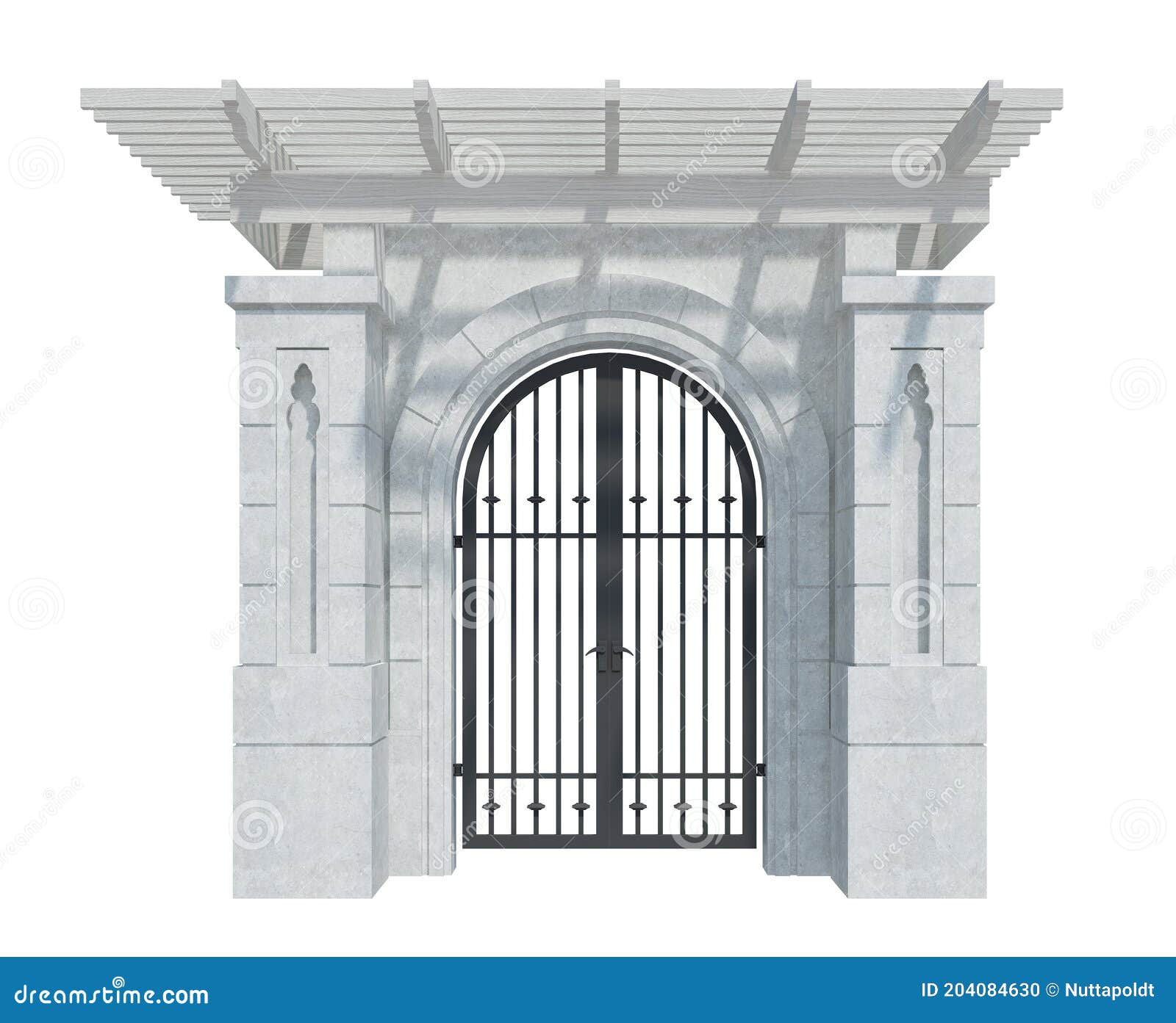 3d Render Building Structure on White Stock Illustration - Illustration ...