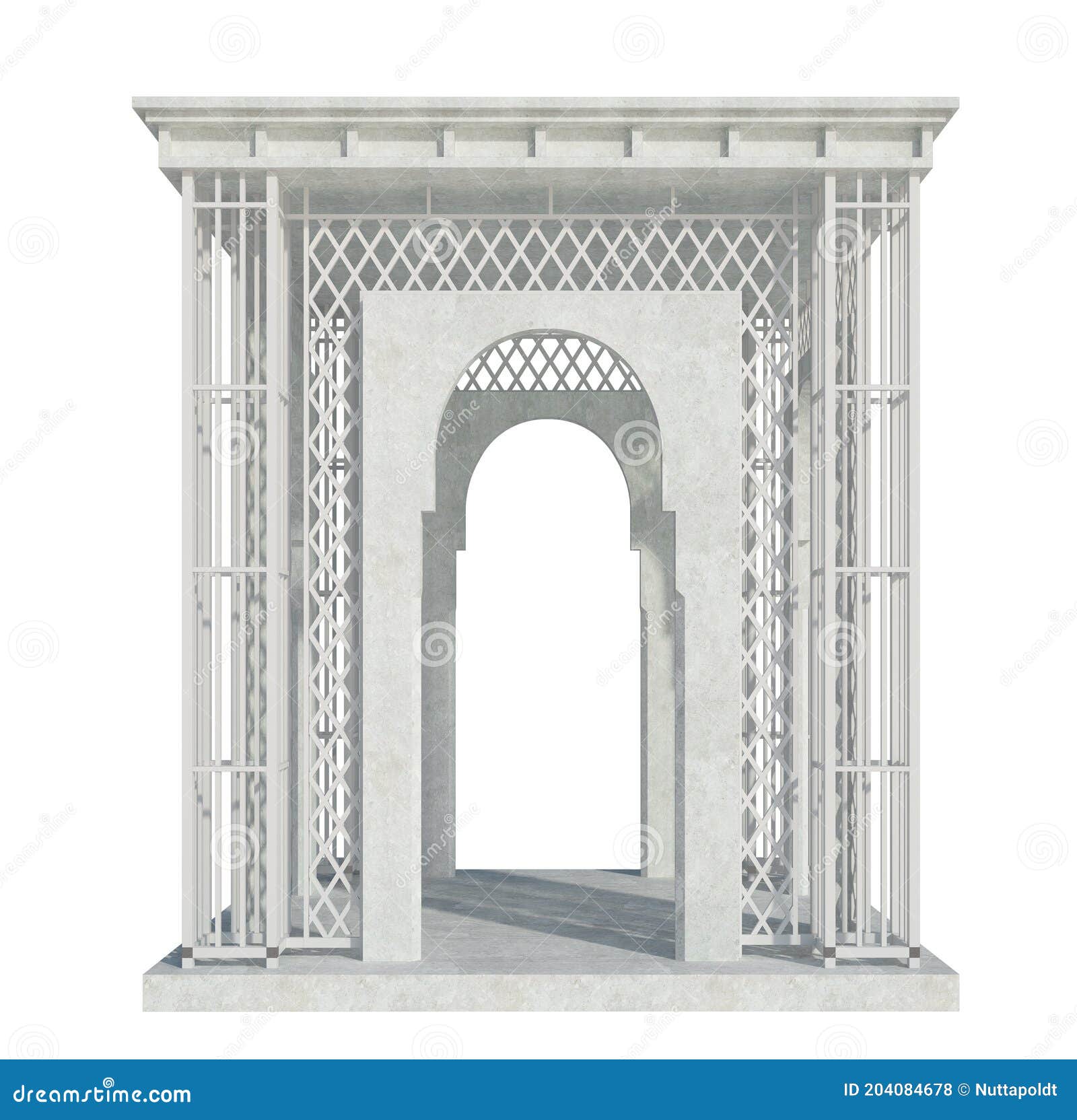 3d Render Building Structure on White Stock Illustration - Illustration ...