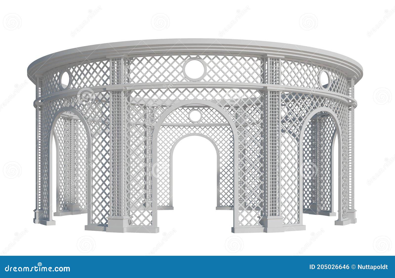 3d Render Building Structure on White Stock Illustration - Illustration ...