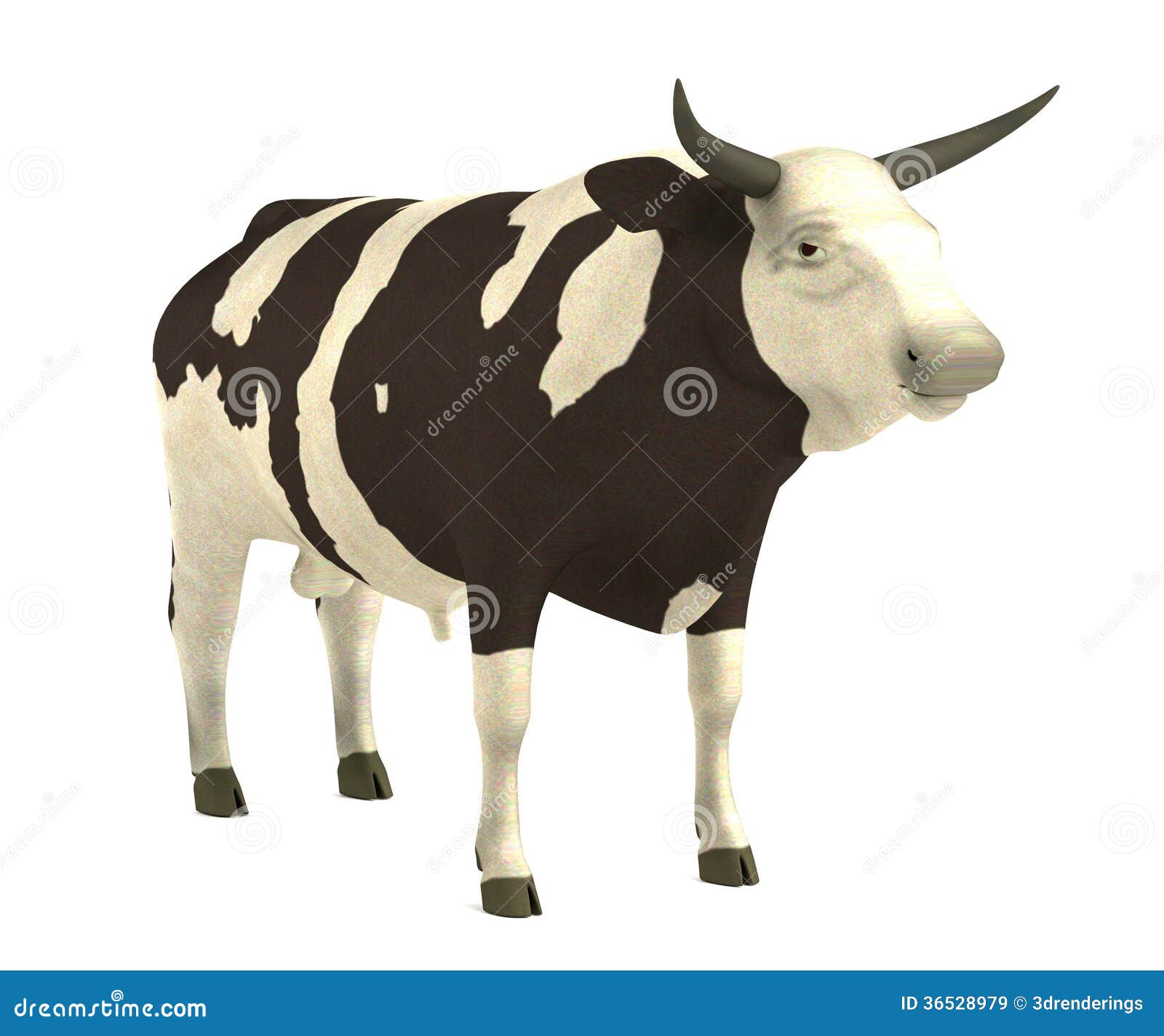3d render of bull stock illustration. Illustration of render - 36528979