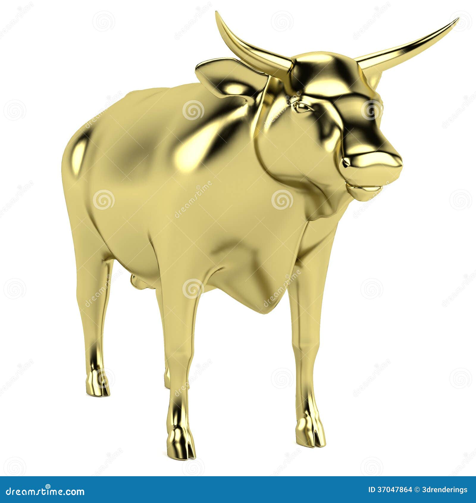 3d render of bull statue stock illustration. Illustration of graphics ...