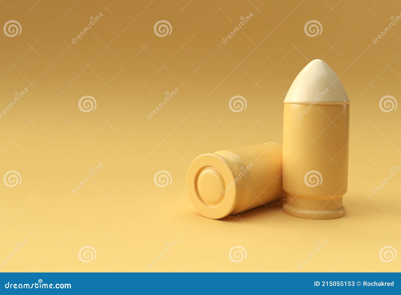 3D Render Bullet Icon Design Stock Illustration - Illustration of trail ...