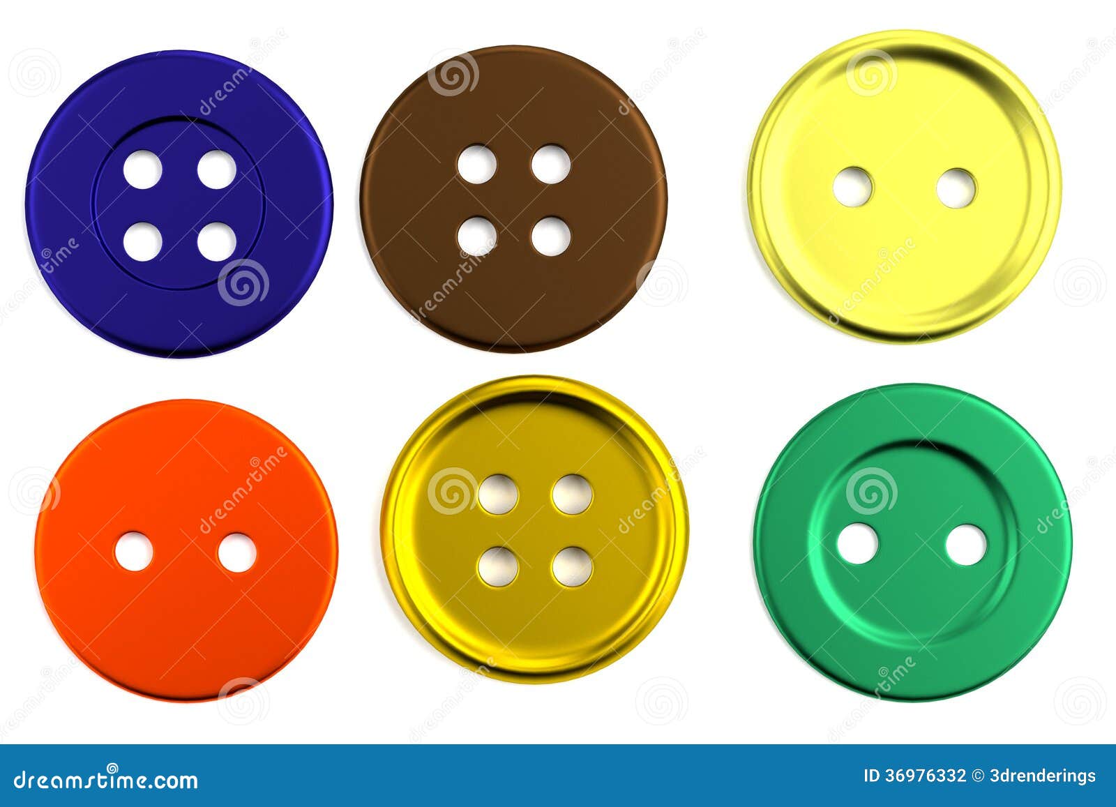 3d render of buttons stock illustration. Illustration of realistic ...