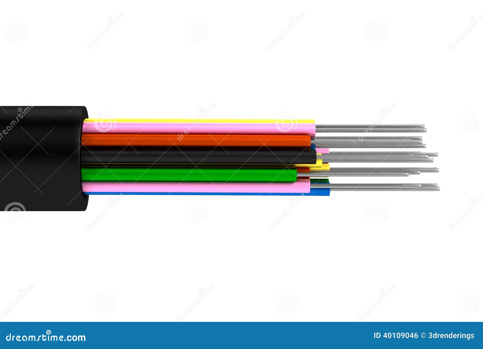 3d render of cable stock illustration. Illustration of electricity ...