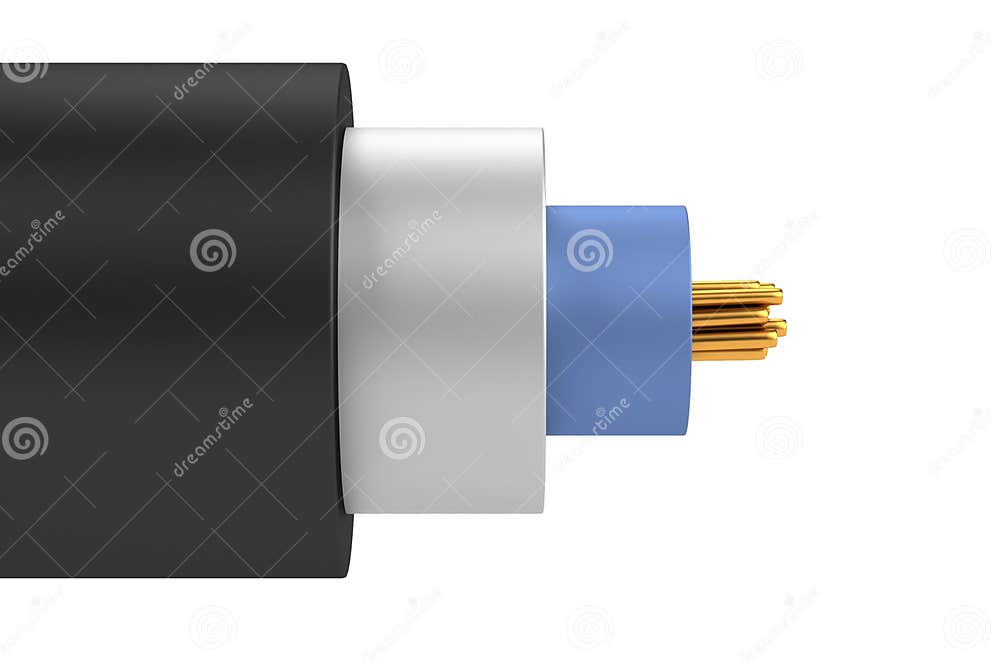 3d render of cable stock illustration. Illustration of power - 40188551