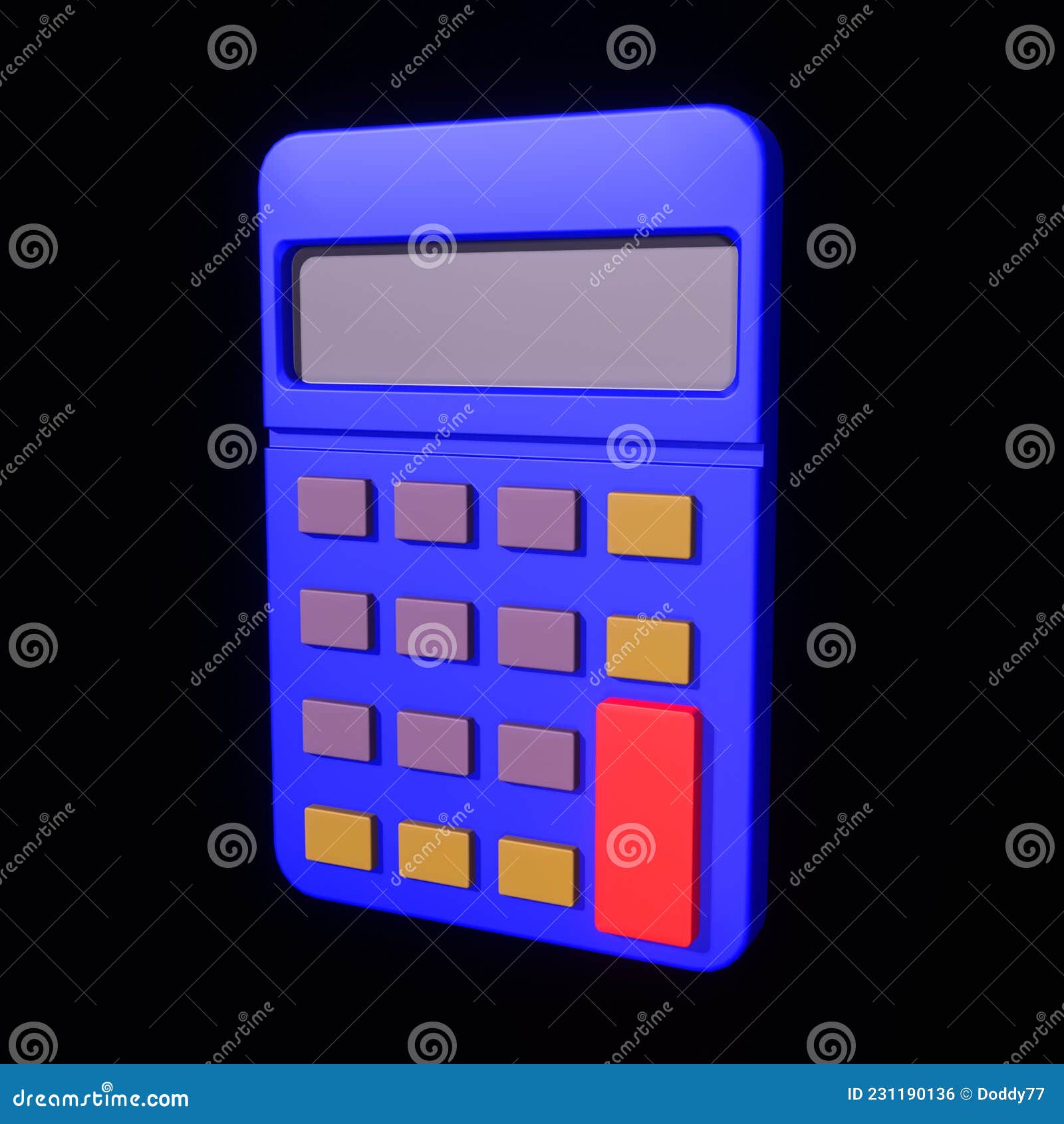 3d Render Calculator Model Illustration Stock Illustration ...