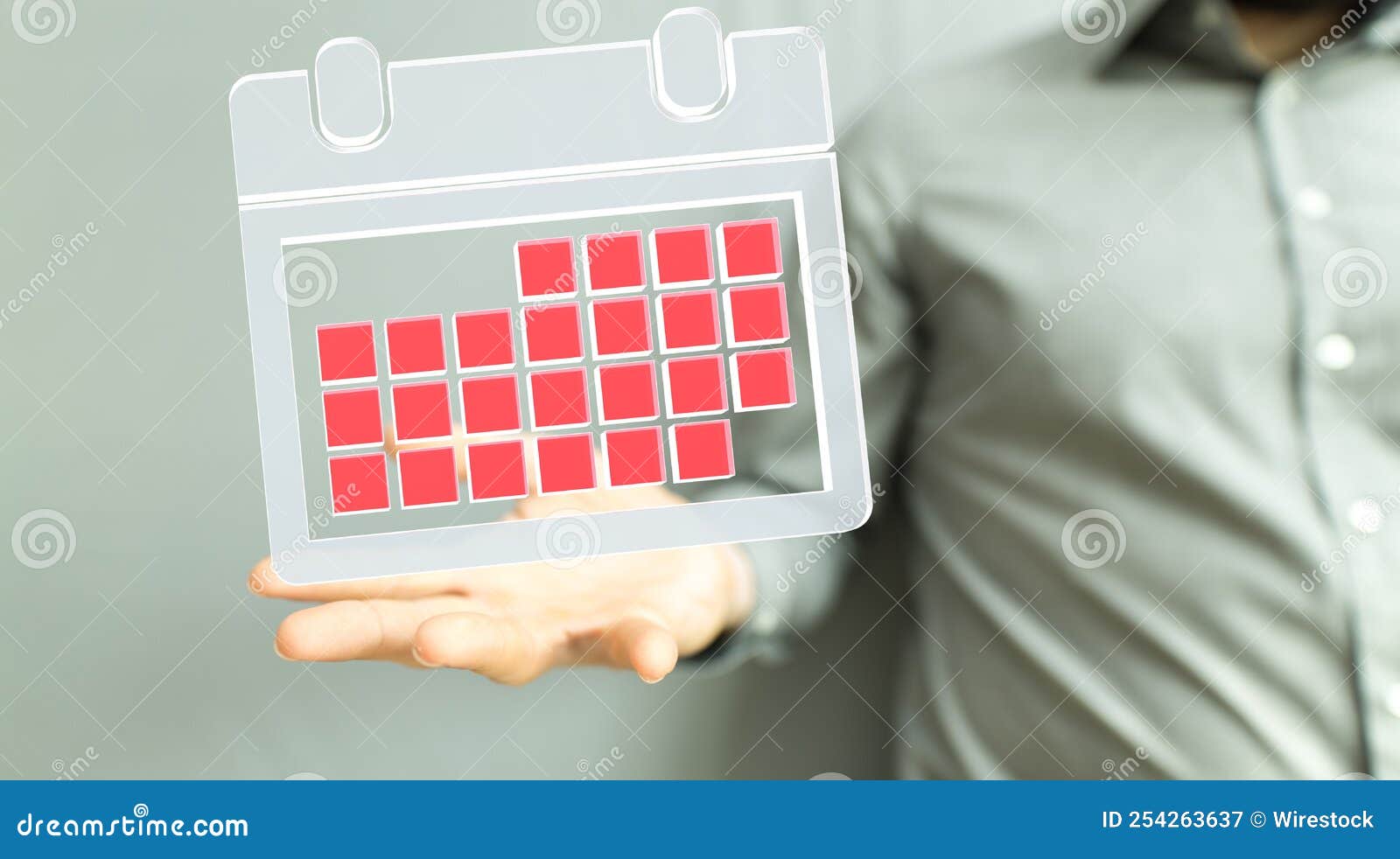 3d Render of a Calendar Design in a Hand Stock Image - Image of element ...