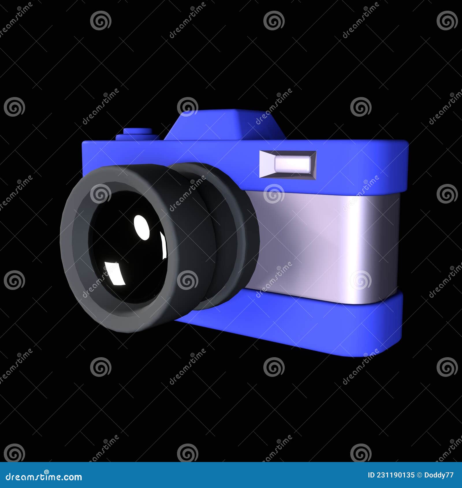 3d Render Camera Model Illustration Stock Illustration - Illustration ...