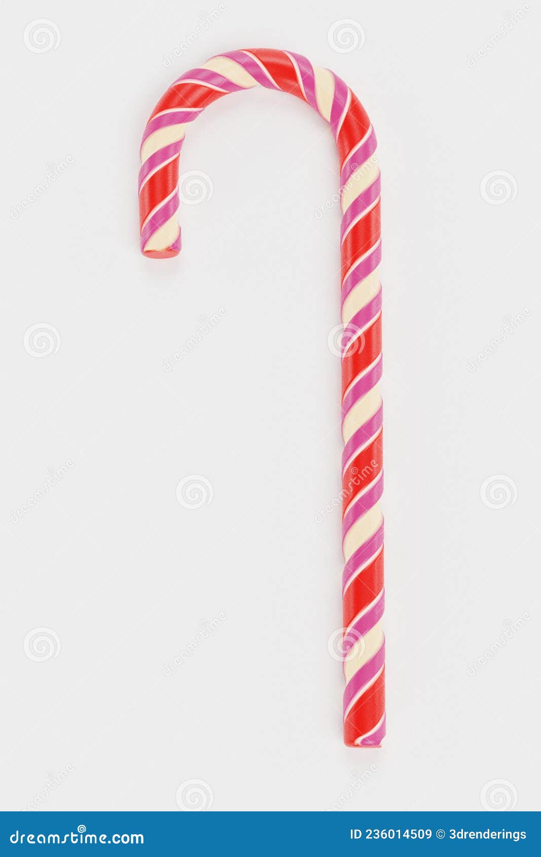 3D Render of Candy Cane stock illustration. Illustration of snack ...